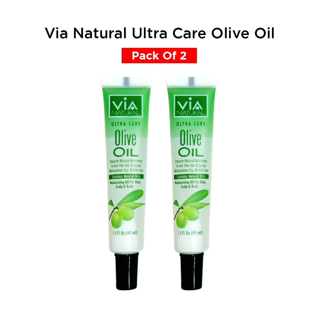 Via Natural Ultra Care Olive Oil Moisturizing Oil for Hair, Scalp ...