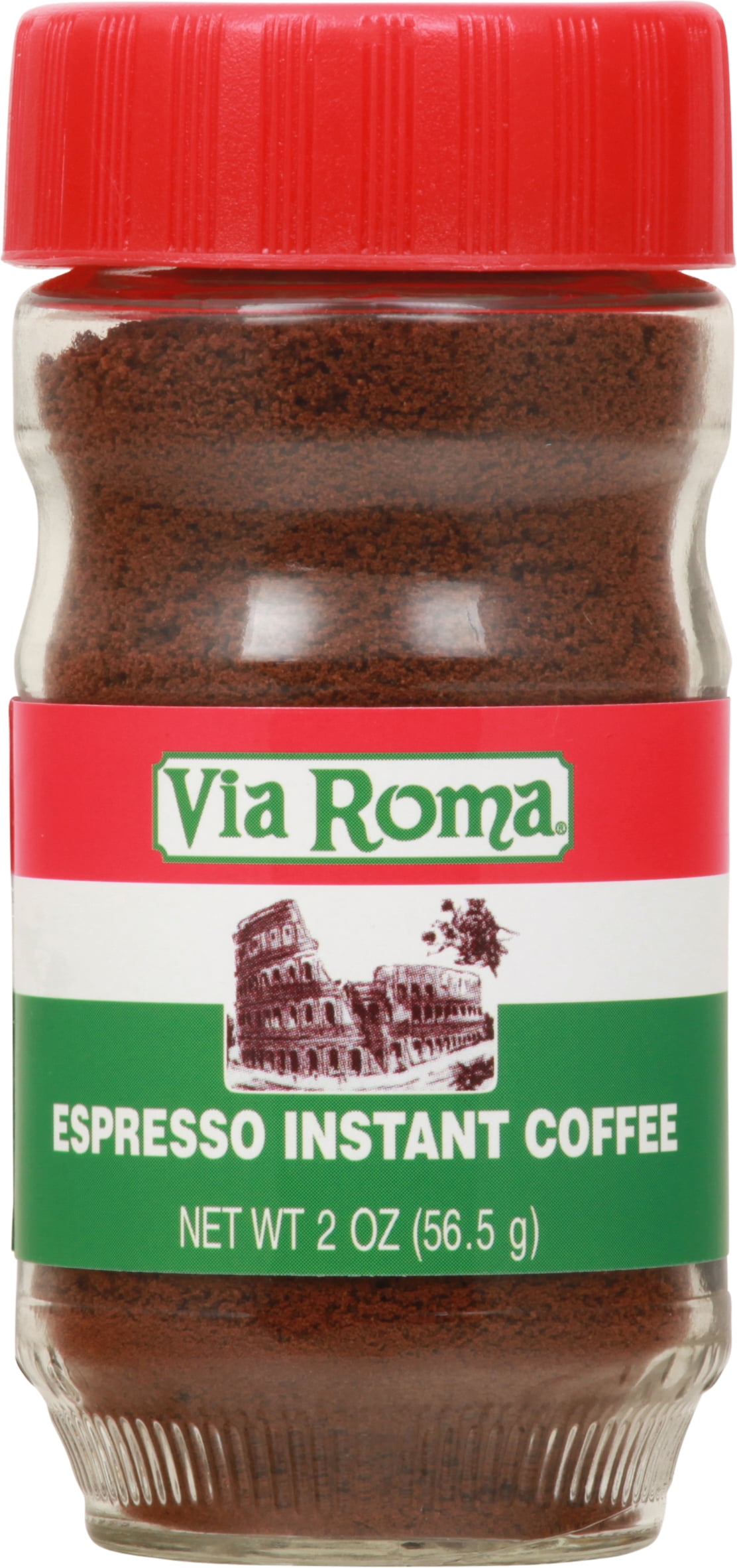 Via Roma Italian Espresso Dark Roast Instant Coffee Jar - 2oz - Walmart.com
