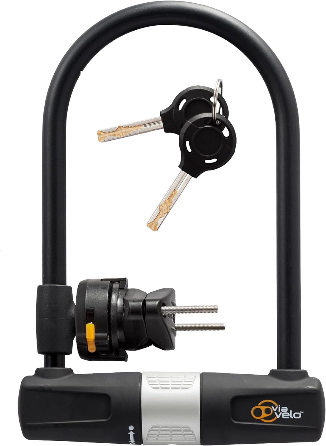 Via Velo Bicycle U Lock with Mounting Bracket 14mm Heavy Duty Bike Lock ...