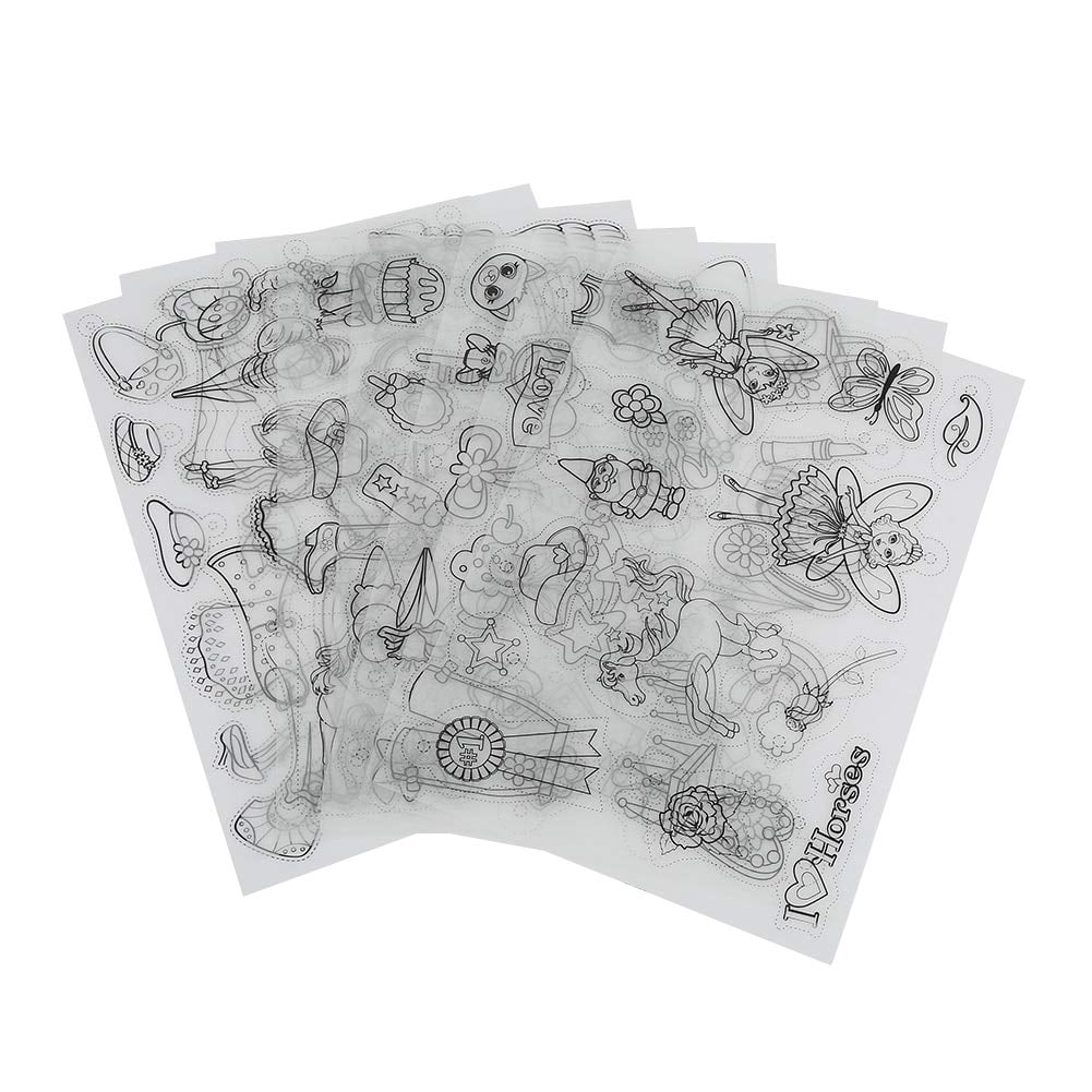 ViaGasaFamido 8Pcs Shrink Plastic Sheets, Pattern Shrinky Art Paper ...