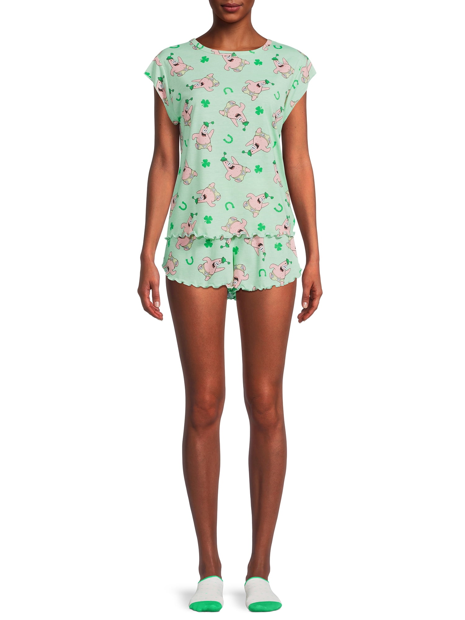 Viacom Women's and Women's Plus Nickelodeon Sponge Bob's Patrick Top ...