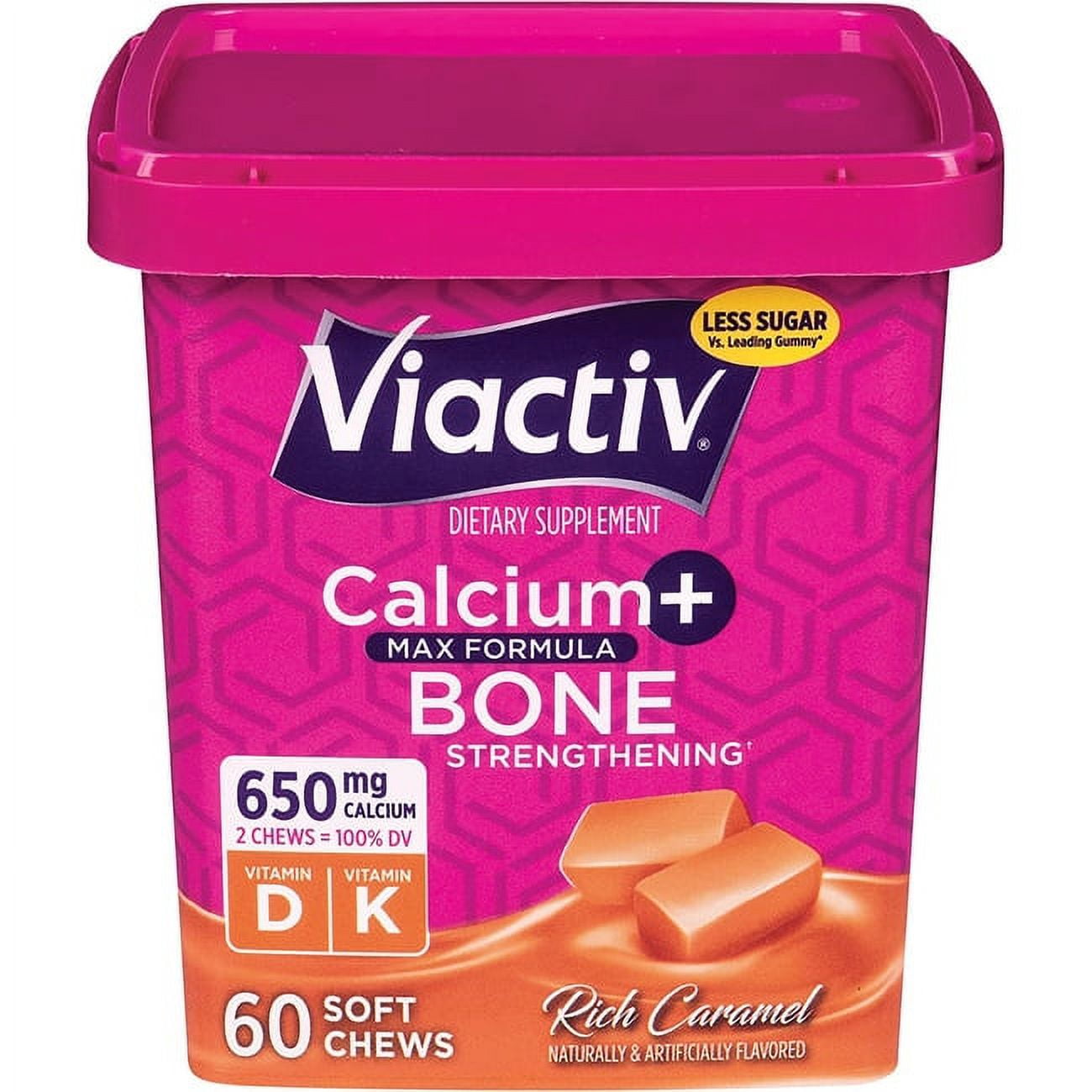 Viactiv Calcium + Bone Strengthening, Max Formula, Rich Caramel, 60 ...
