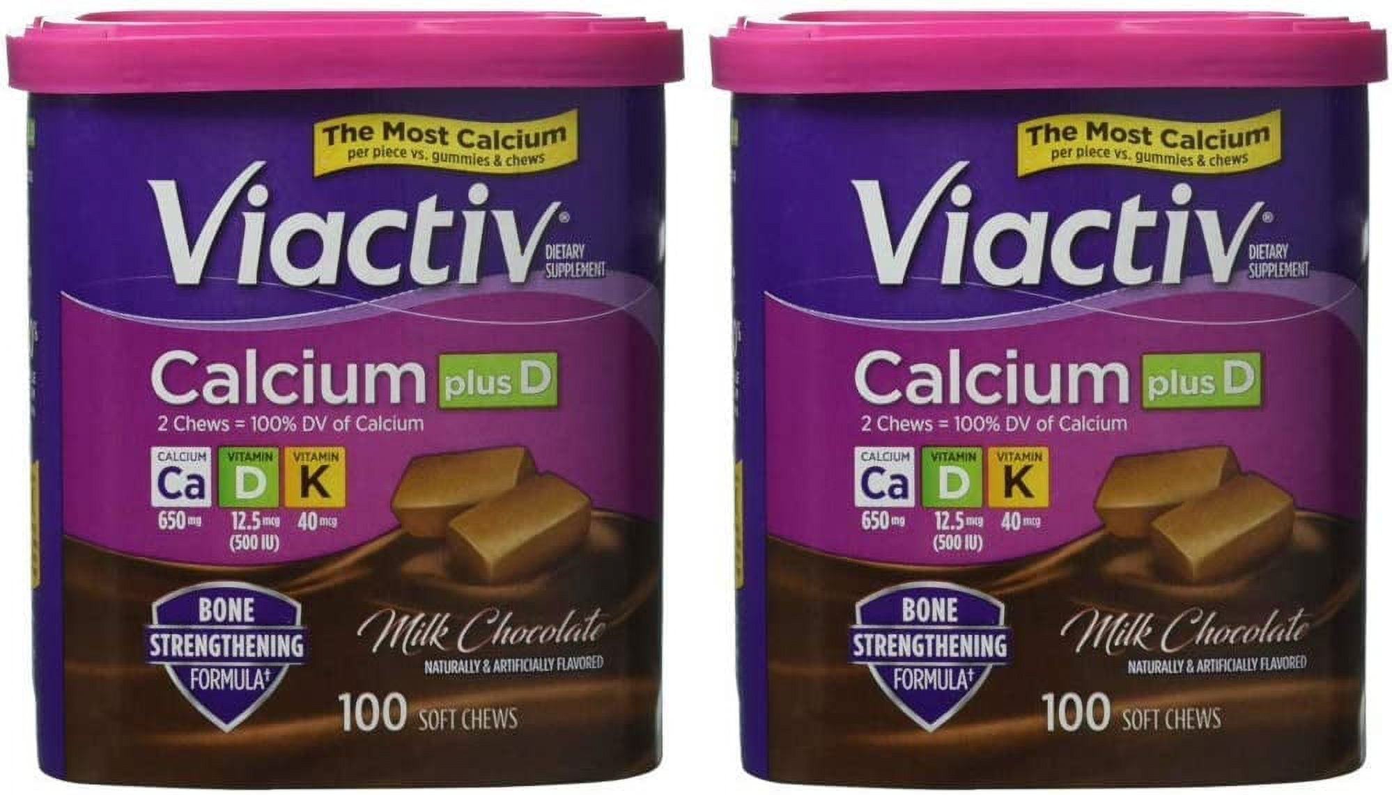 Viactiv Calcium Chews Chocolate 90 Ct - Walmart.com