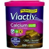 Viactiv Calcium Carbonate Supplements plus Vitamin D3, K, Chewable Milk ...