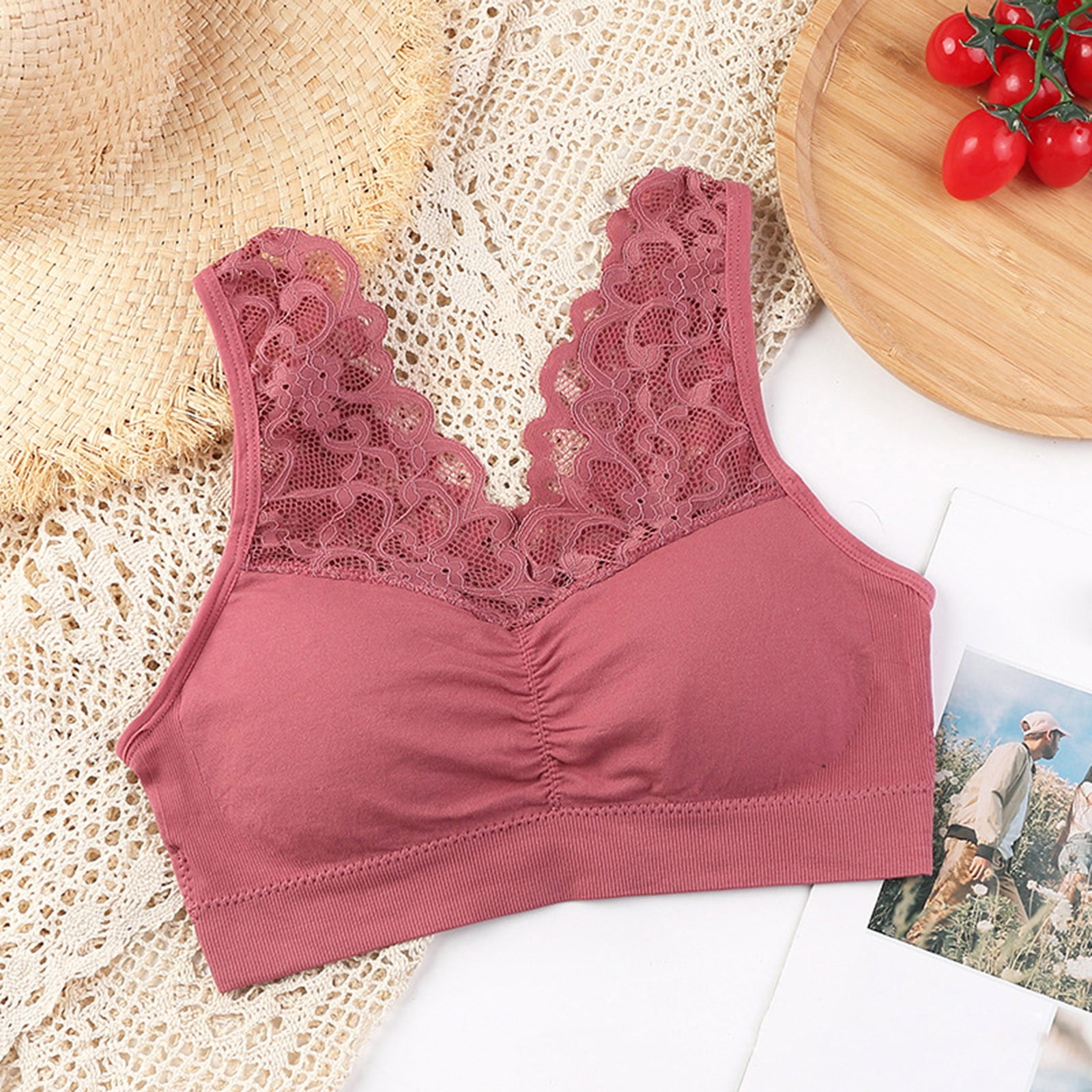 Viadha Bralettes for Women Bra Wire Free Underwear OnePiece Bra ...