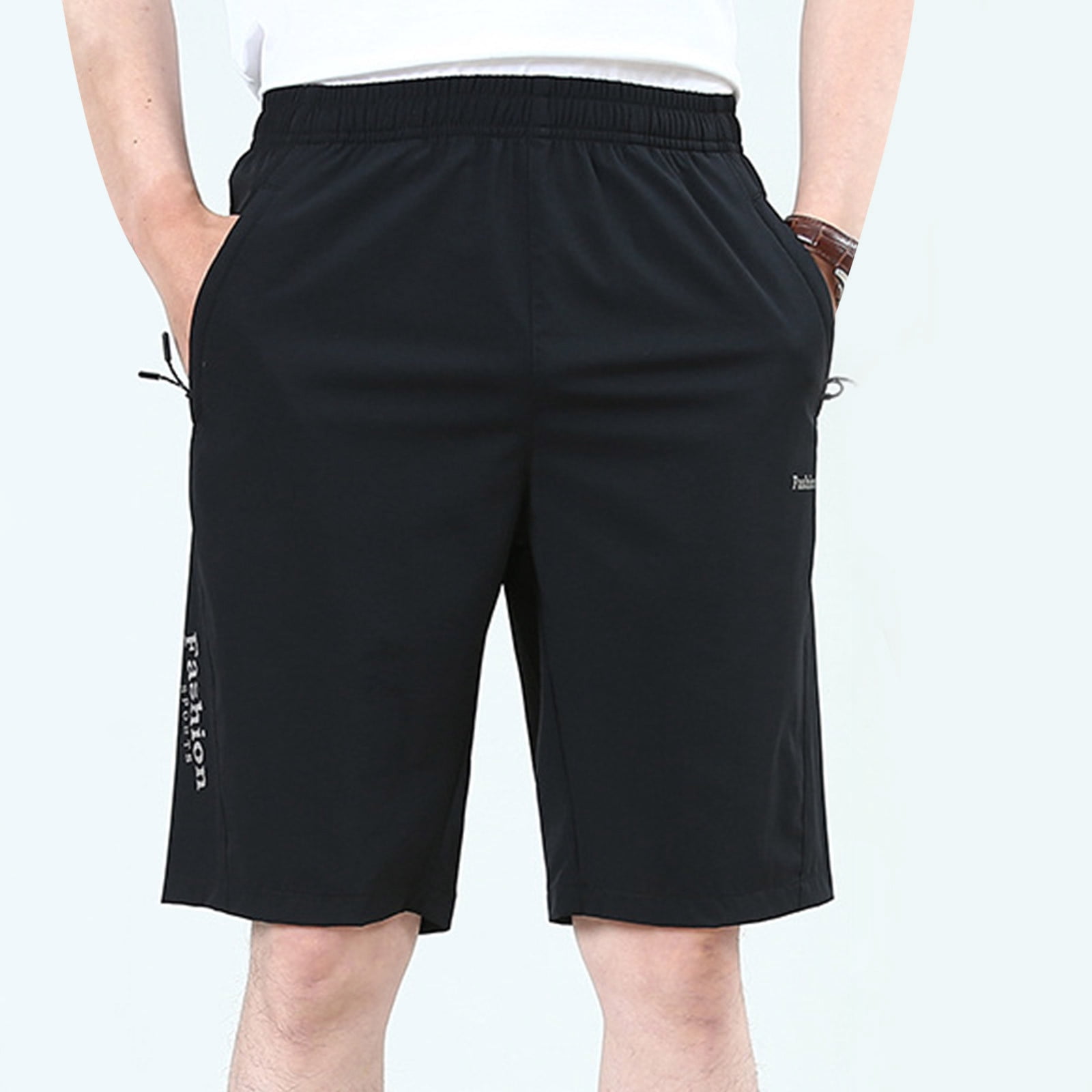 Viadha Men's Pocket Beach Pants Sports Running Shorts Gym Workout ...
