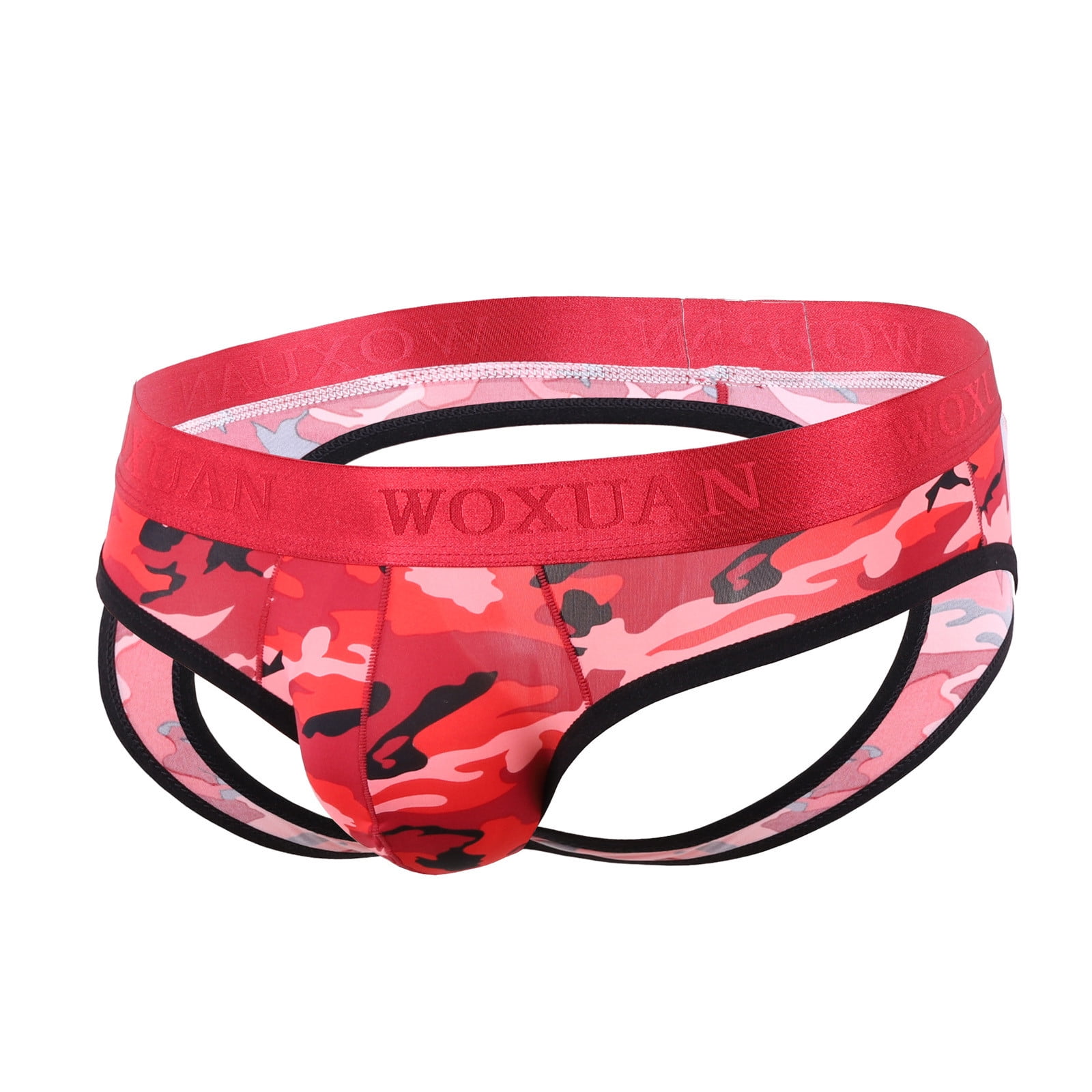 Viadha Men's Sexy Underpants Non-positioning Printed Low-waisted Flat Angle Swimming Pants Beach ...