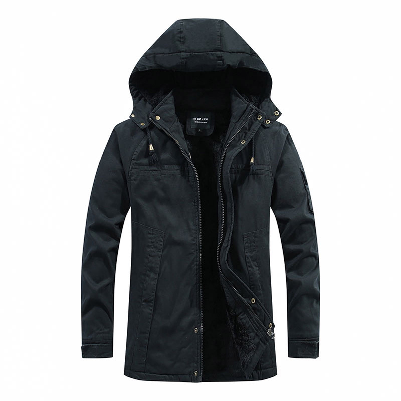 Viadha Mens Sport Coat Men's Winter Jacket Military Jacket Fleece Lined ...