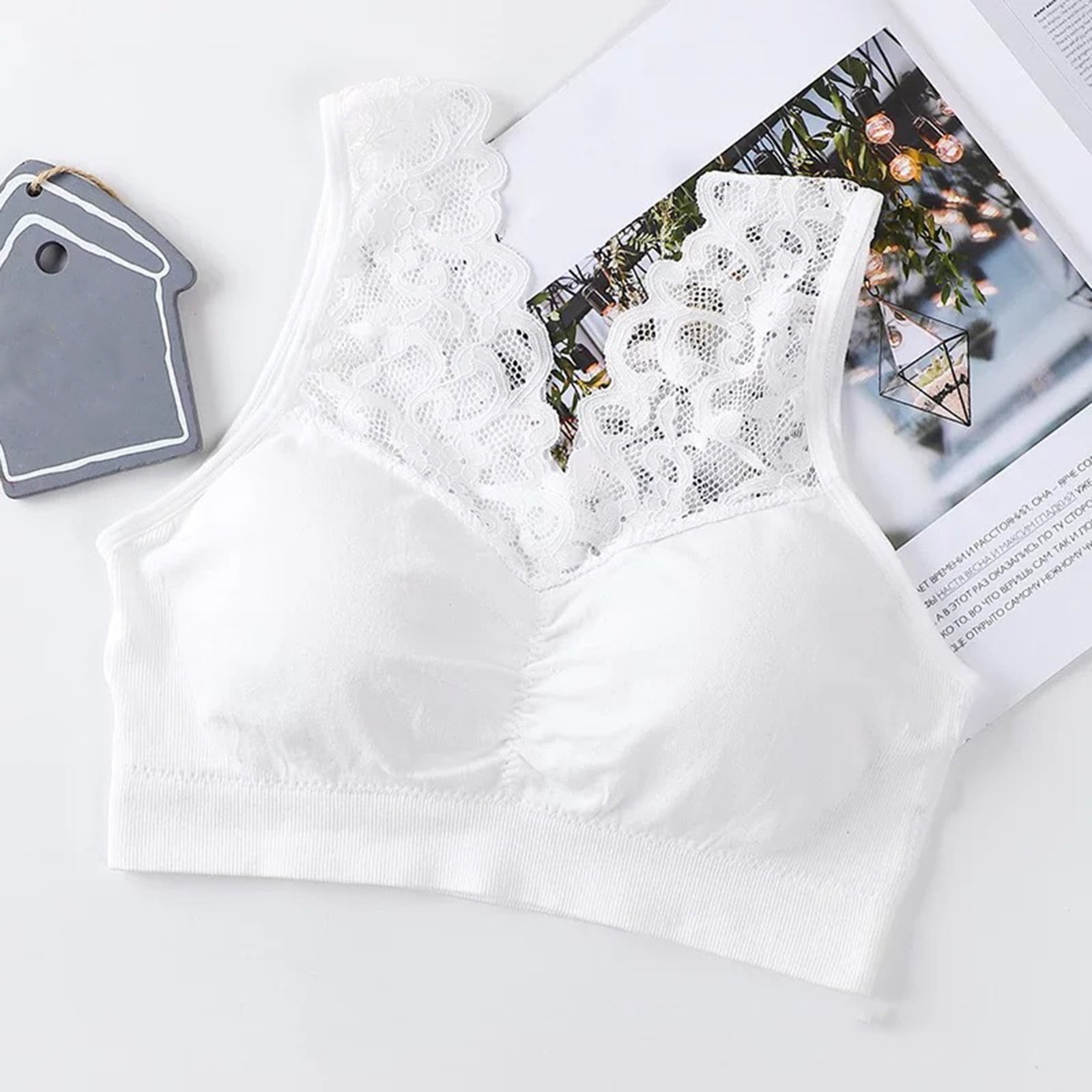 Viadha Sports Bras for Women High Support Bra Wire Free Underwear ...