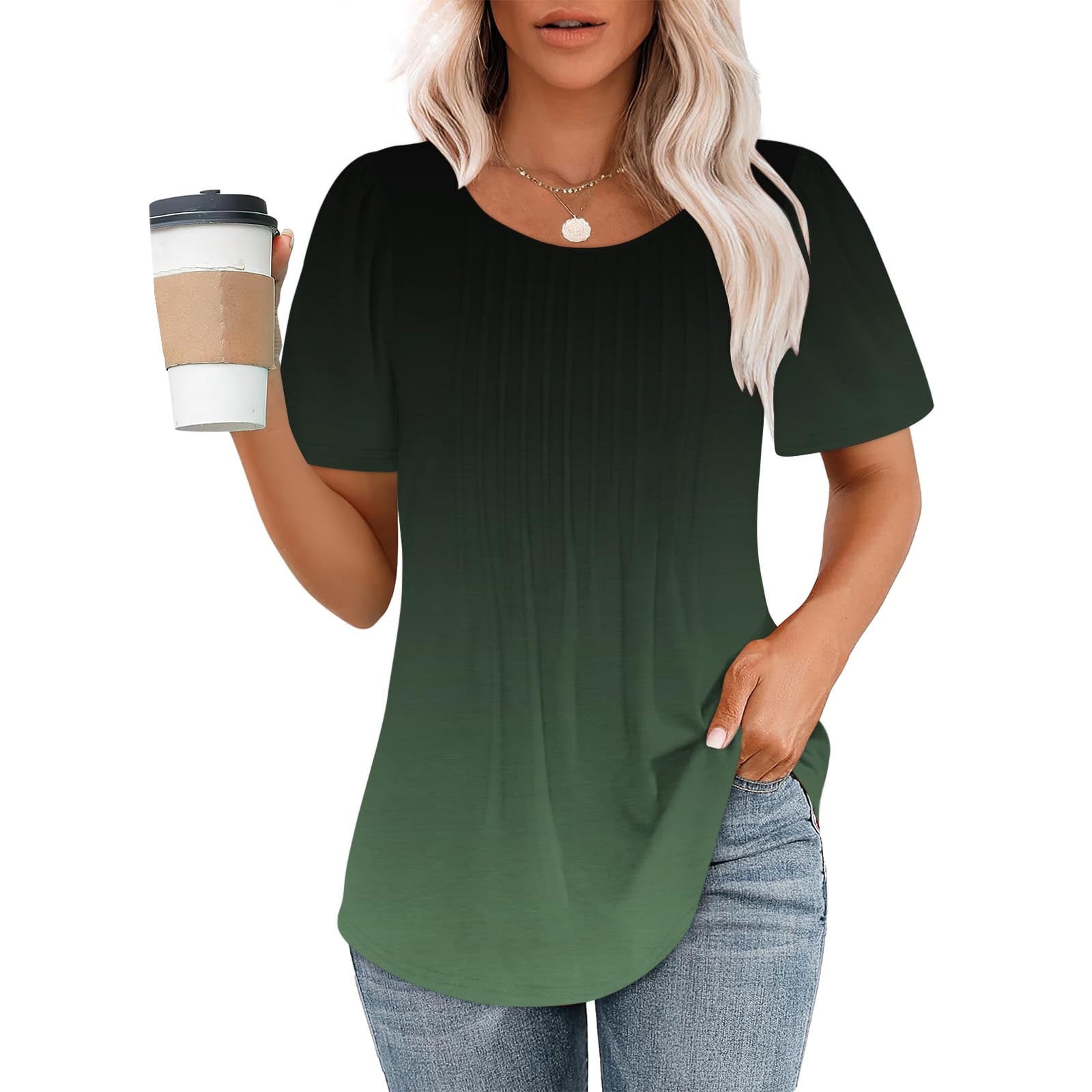 Viadha Summer Crop Tops Fashionable Women's Casual Short Sleeved Loose ...