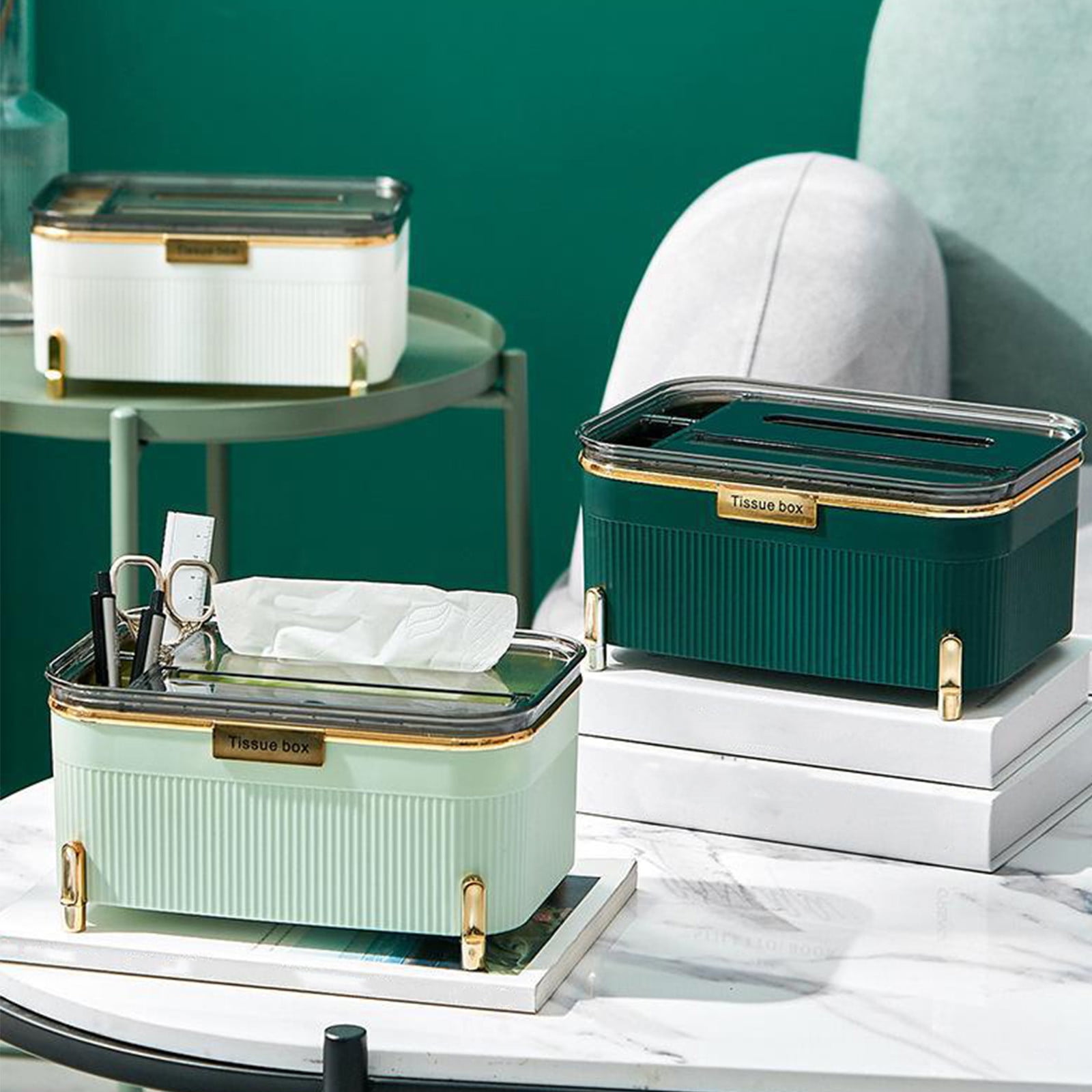 Viadha Tissue Box Cover,Rectangular Tissue Box Cover - Multifunctional ...