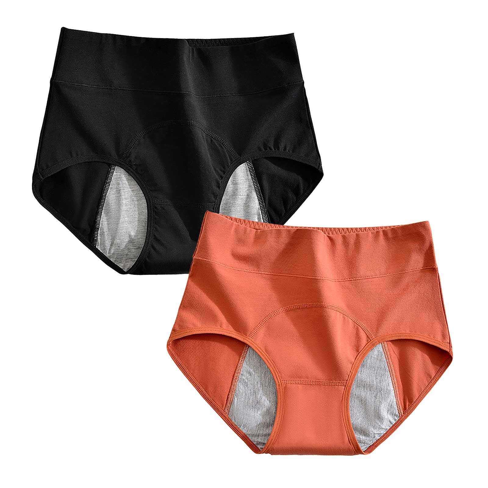 Viadha Women's Cotton Underwear 2PC Menstrual Anti-Leakage Menstrual ...