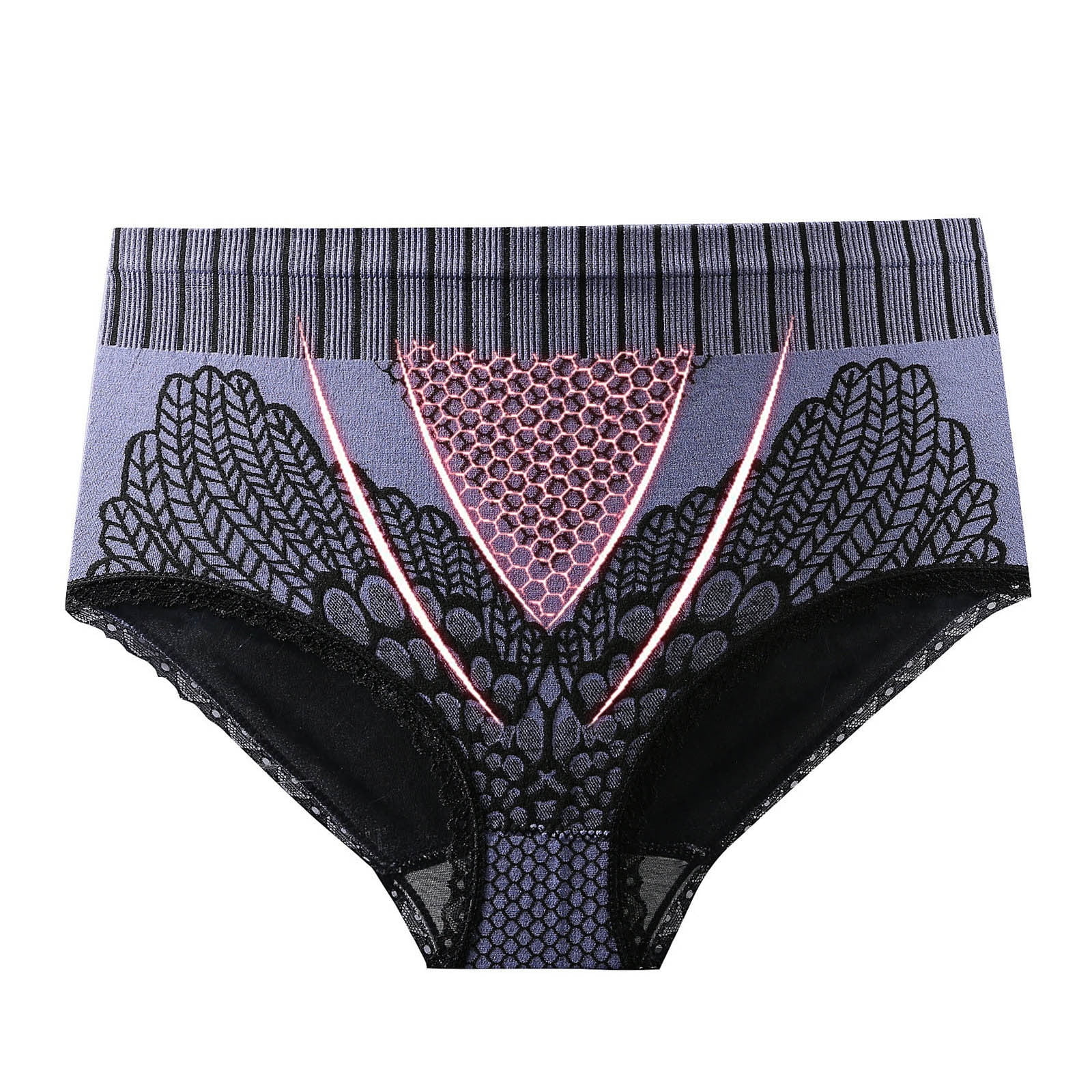 Viadha Womens Cotton Underwear Comfortable Solid Color Large Size High