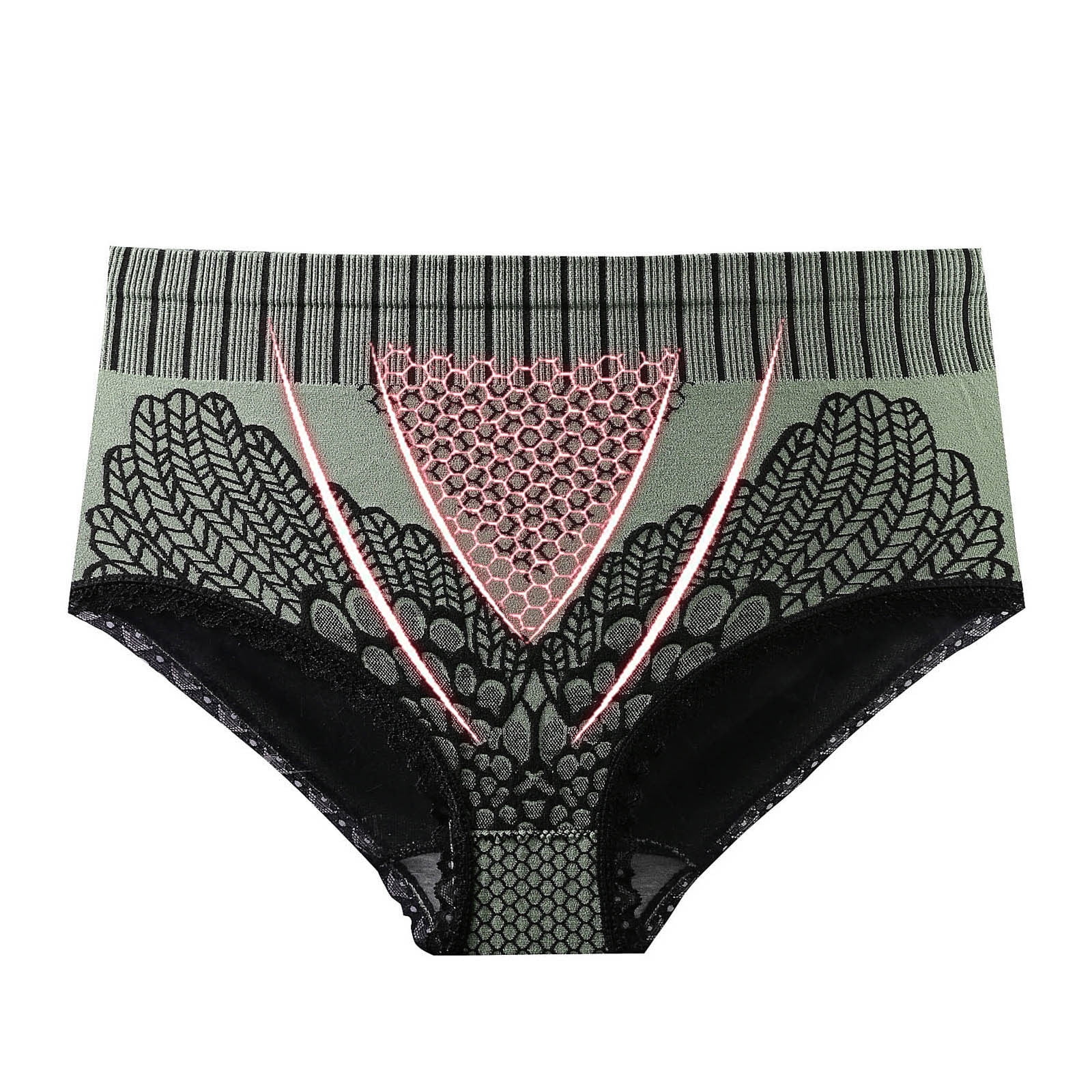 Viadha Womens Cotton Underwear Comfortable Solid Color Large Size High