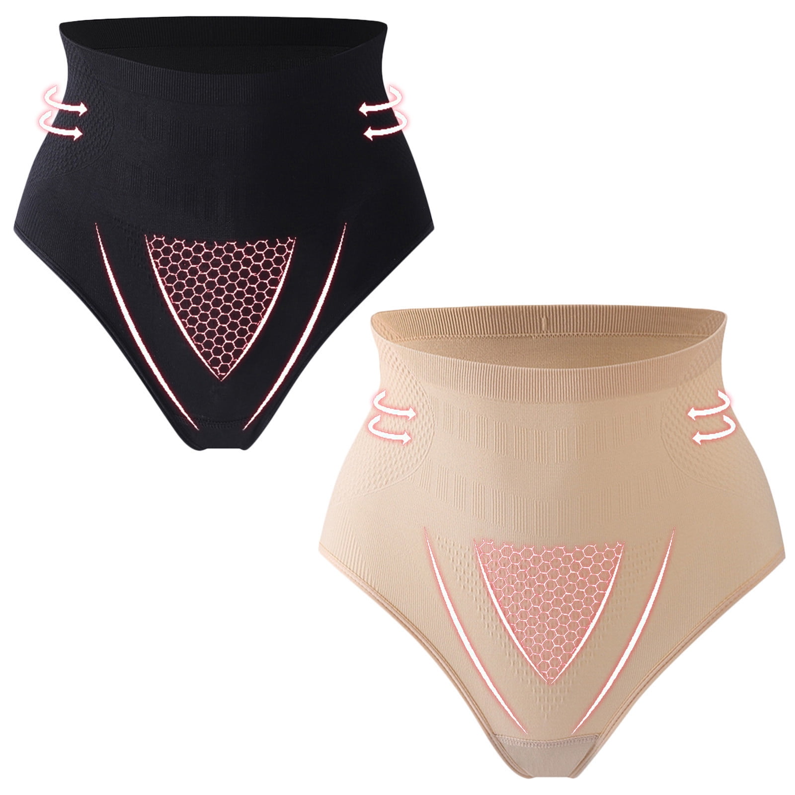 Viadha Womens Cotton Underwear Comfortable Solid Color Large Size High