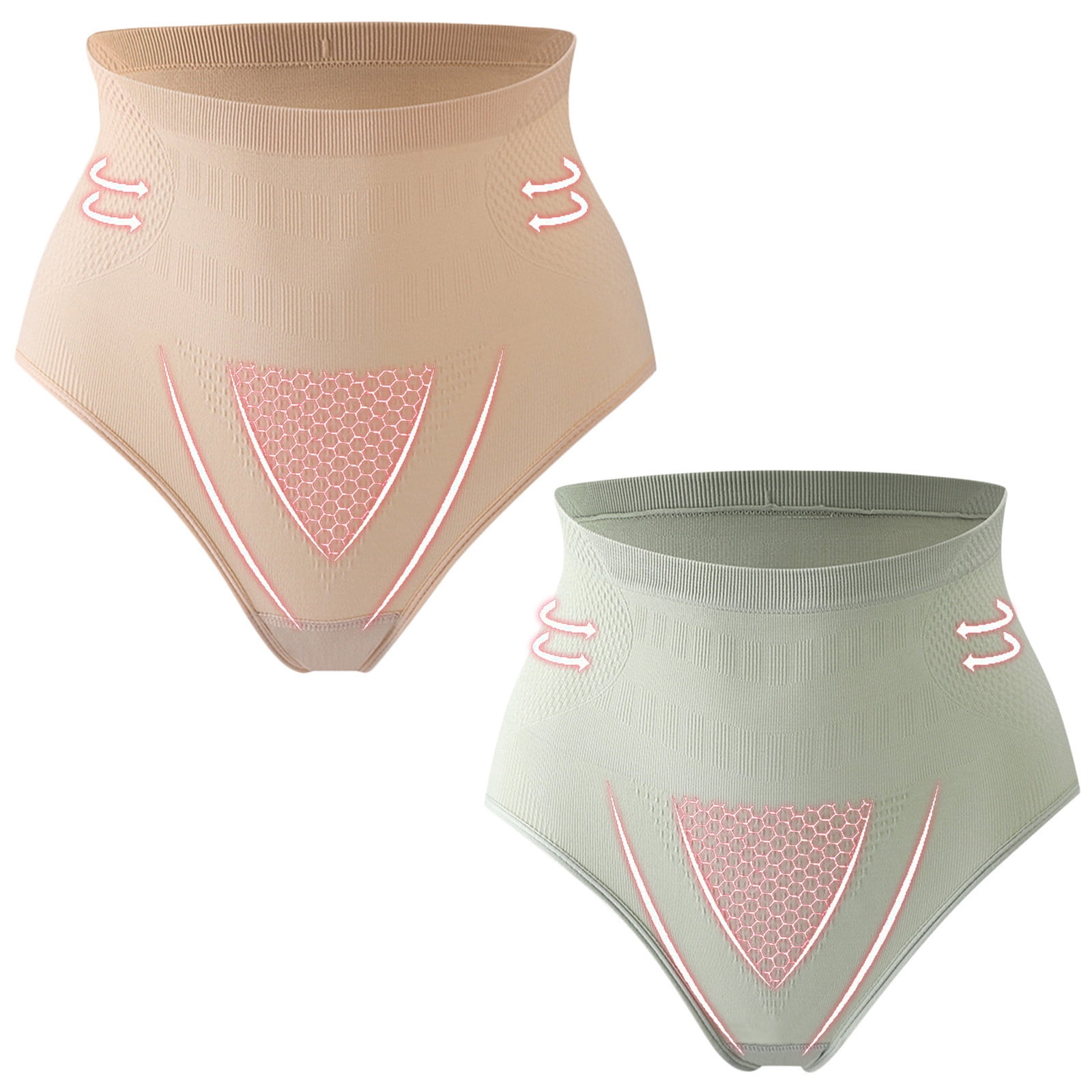 Viadha Women's Cotton Underwear Comfortable Solid Color Large Size High ...