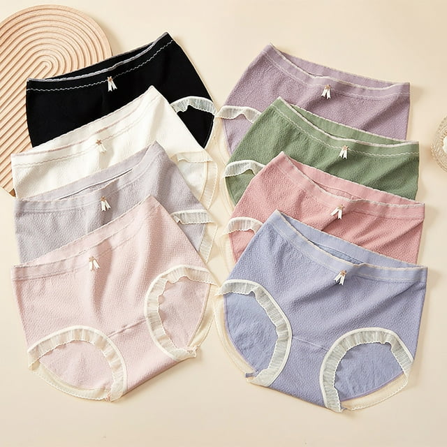 Viadha Womens Cotton Underwear Traceless Briefs Graphene Crotch High
