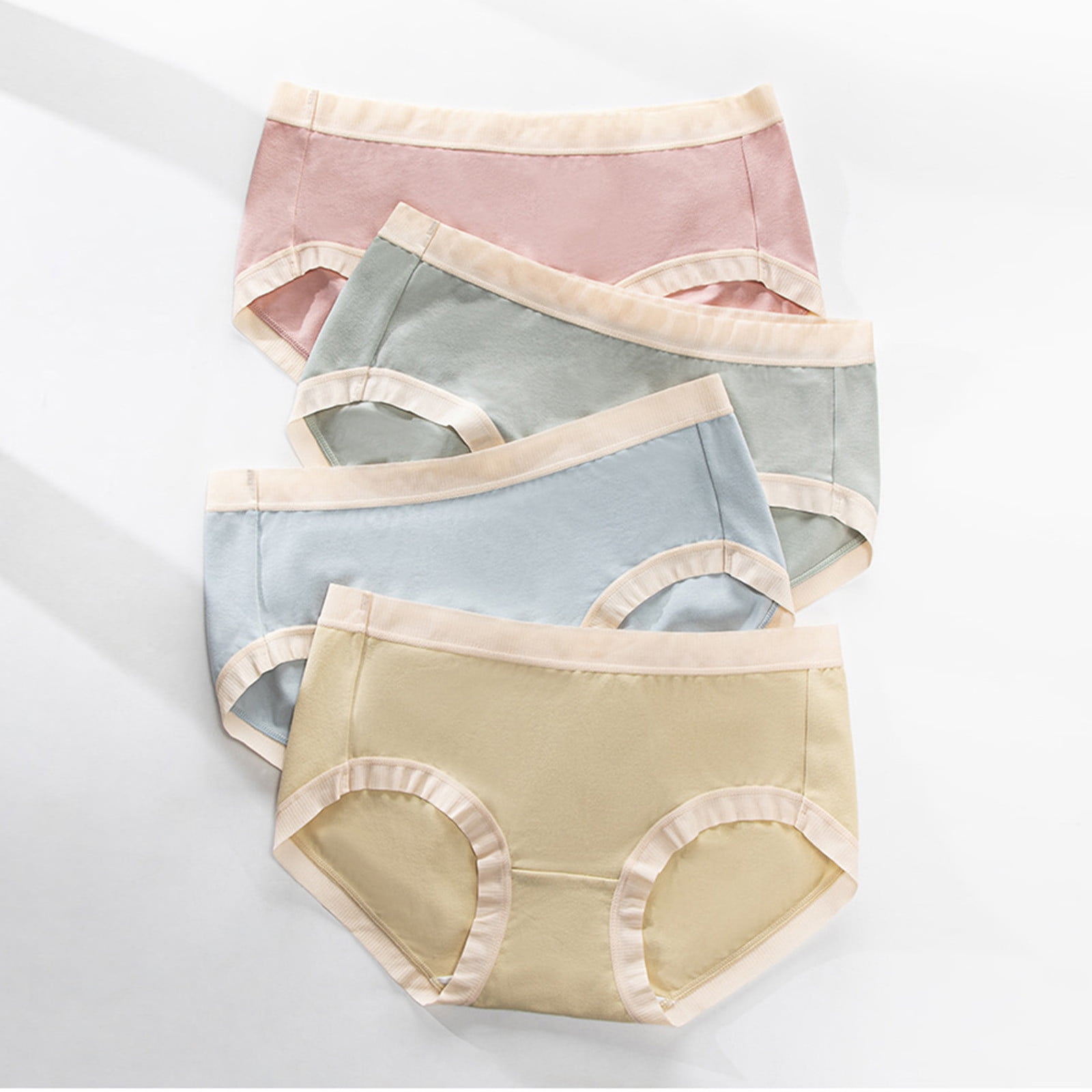Viadha Womens Cotton Underwear Traceless Briefs Low Waisted Sexy