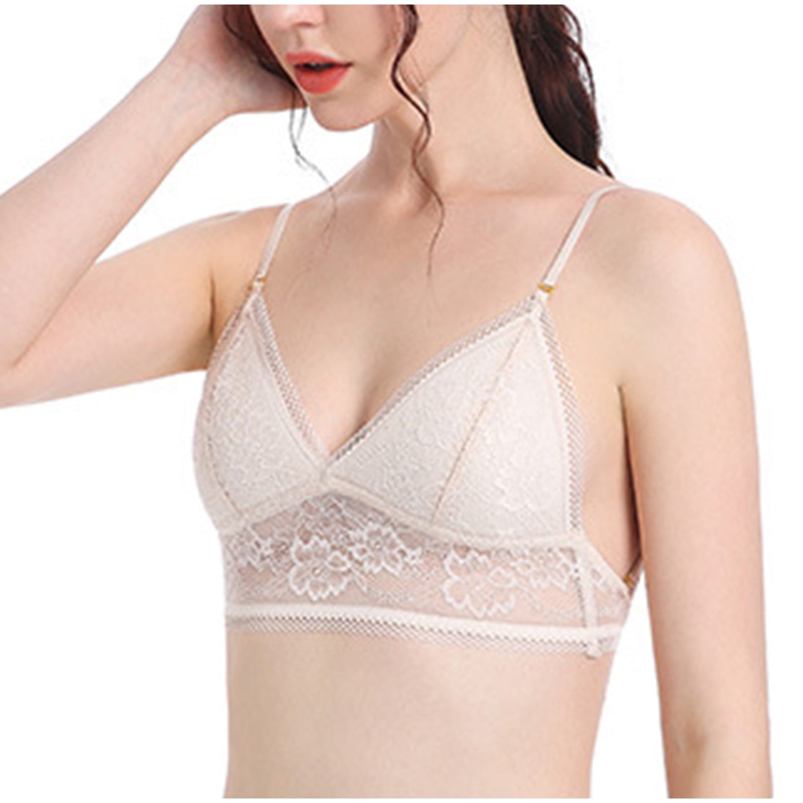 Viadha Womens Wirefree Bras Rimless Bra Thin Cup Girl Sexy Comfortable