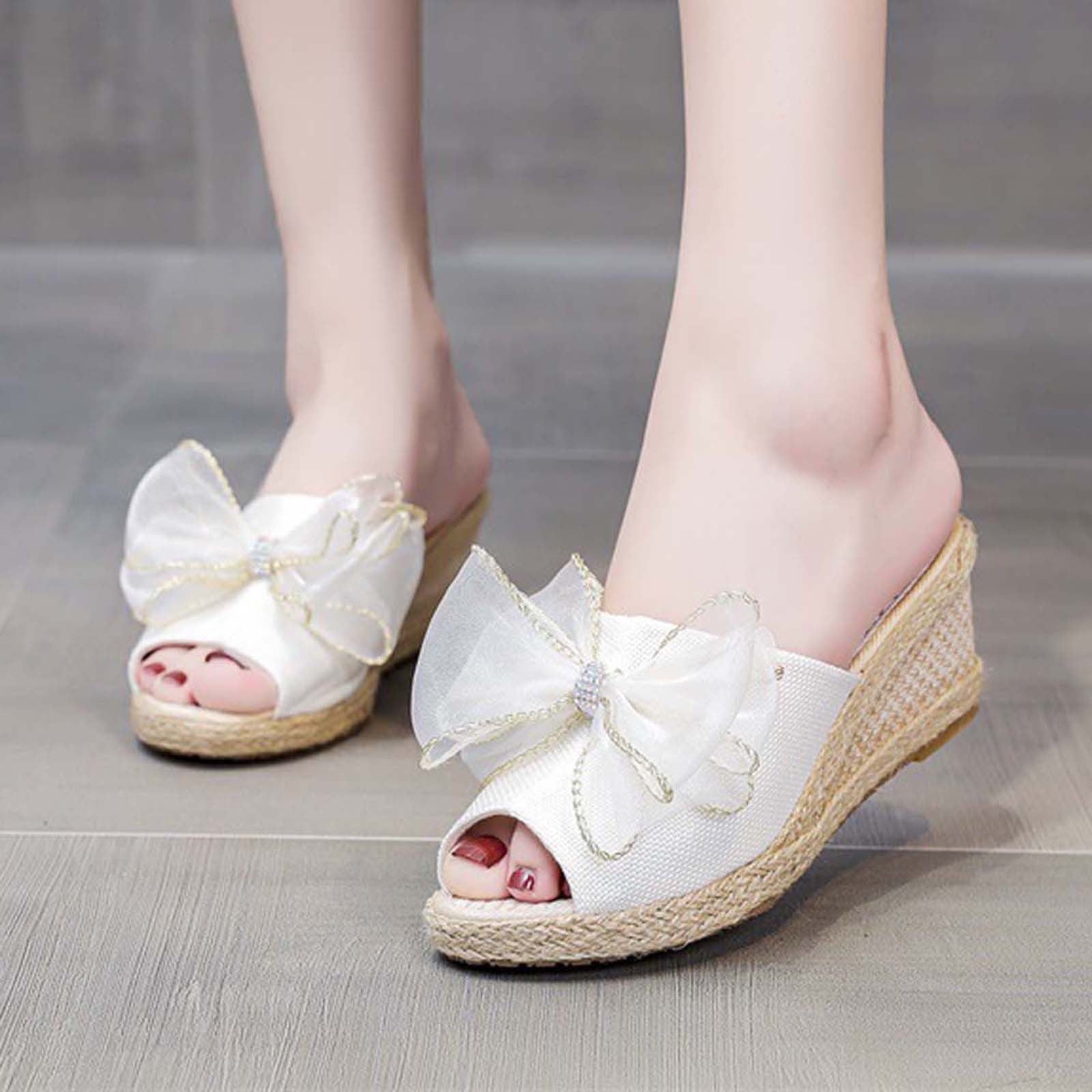 Viadha closed toe wedges for womens Summer Ladies Shoes Wedge Heel ...