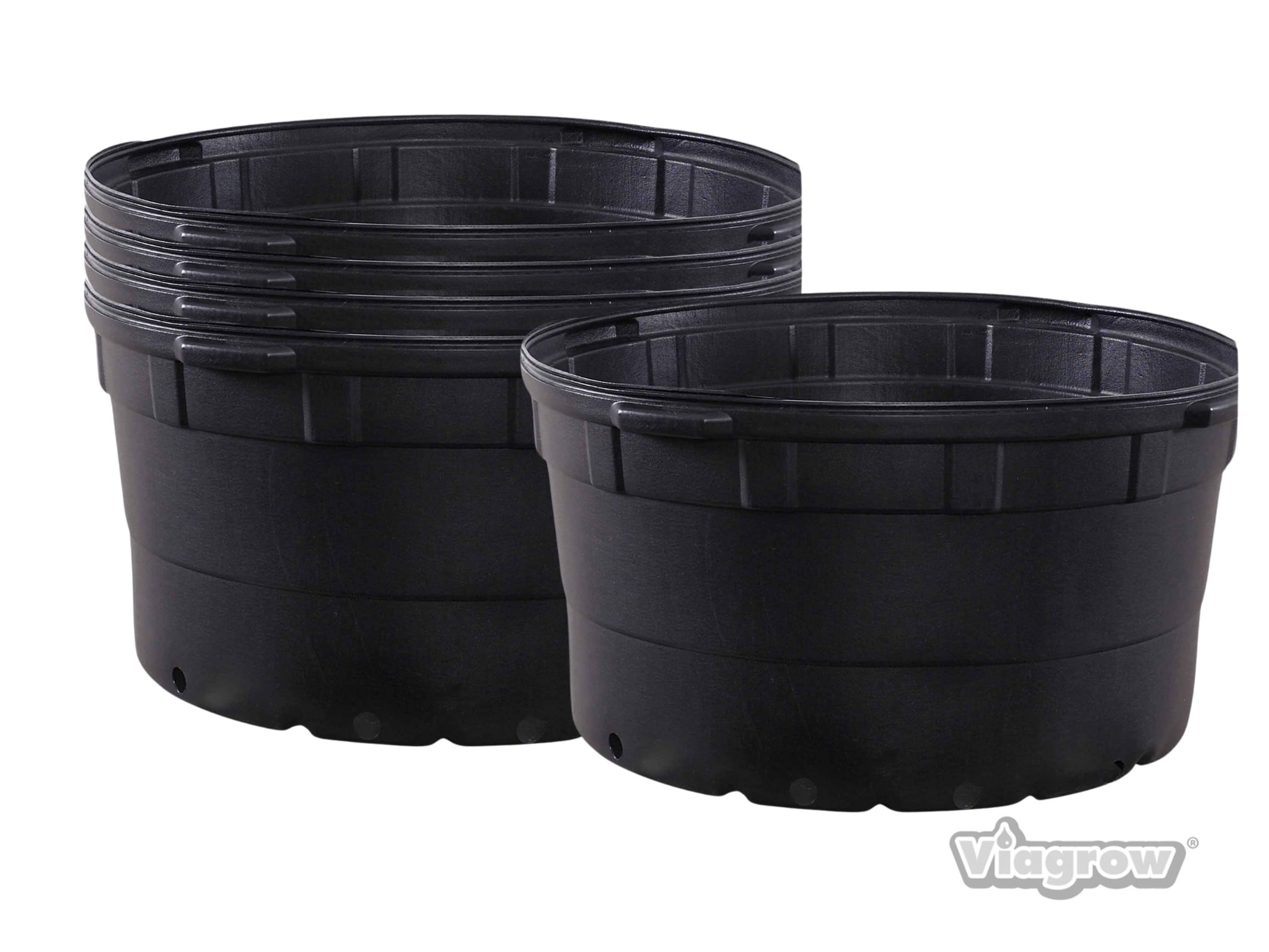 Viagrow 35 Gal. Plastic Round Nursery Pots Durable, Recyclable, BPA ...