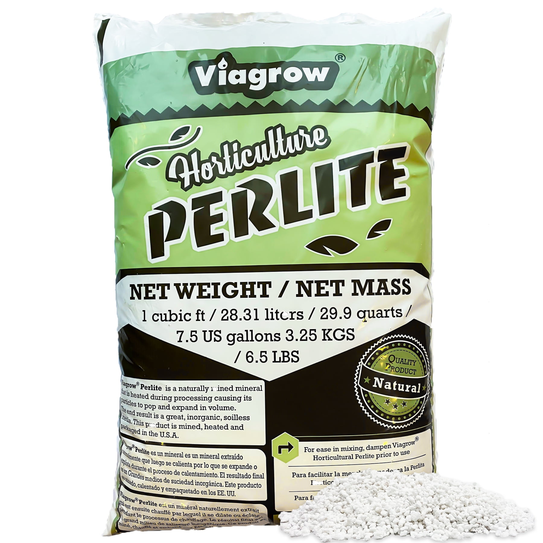Viagrow Horticultural Perlite, Medium for Indoor/Outdoor Plants, Soil ...