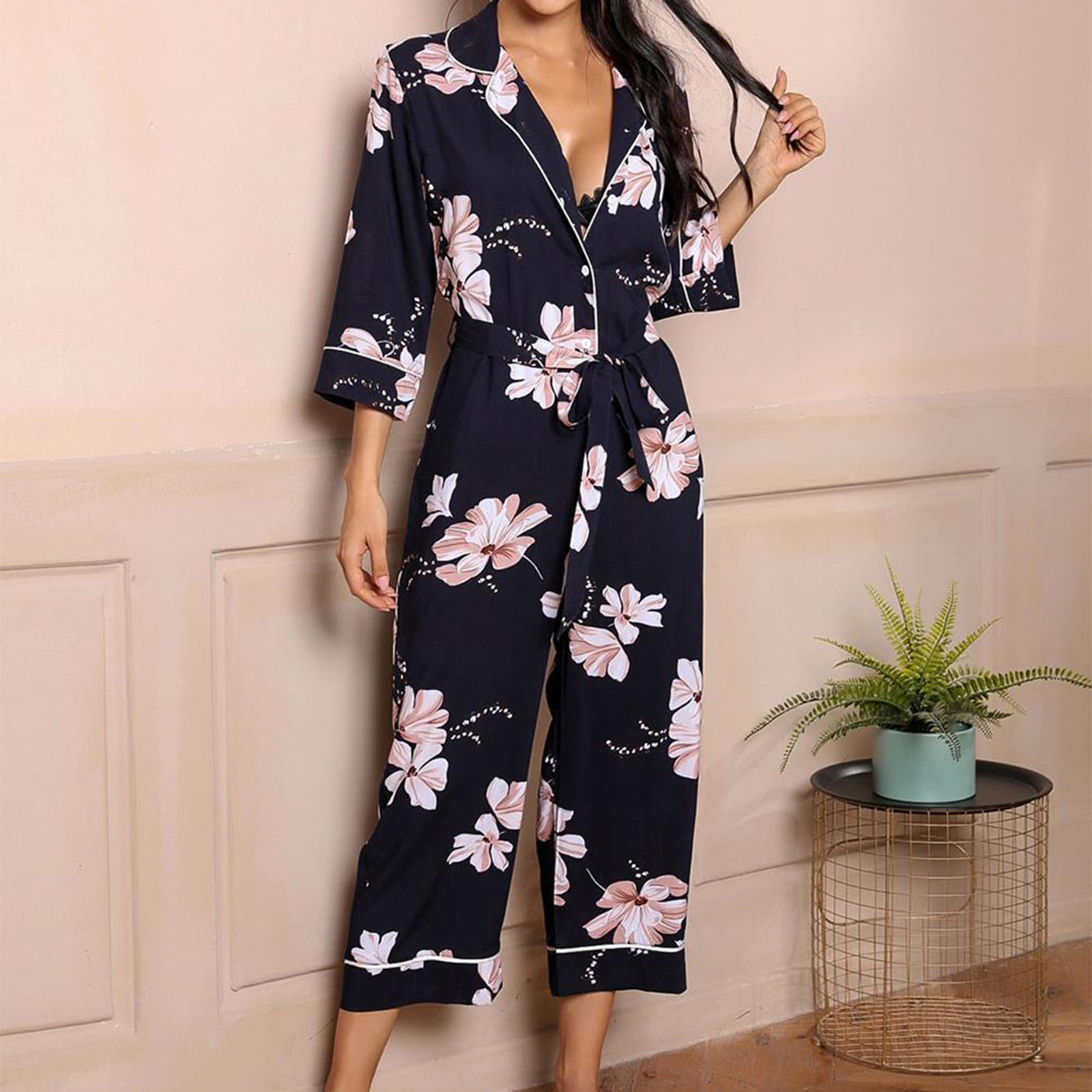 Viahda Cute Pajamas for Women Home Clothes Winter Pants With Long ...