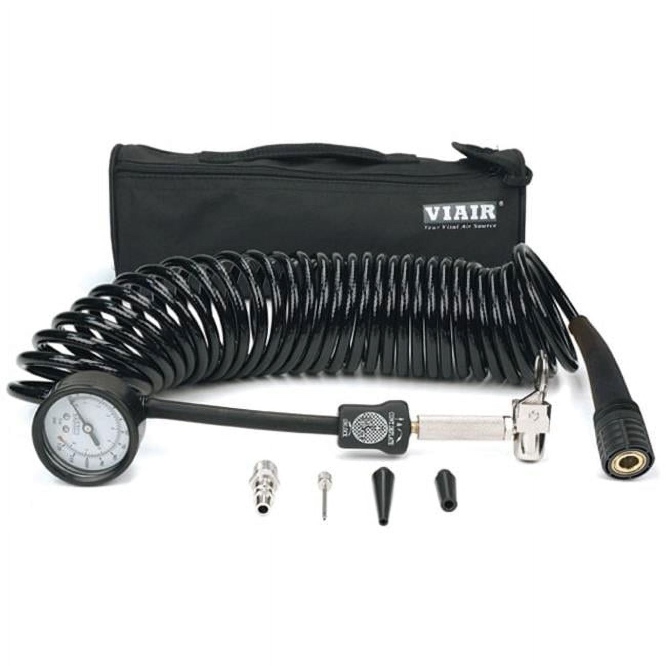 Viair 28 25 ft. 5-in-1 Inline Inflation & Deflation Braided Coil Hose ...