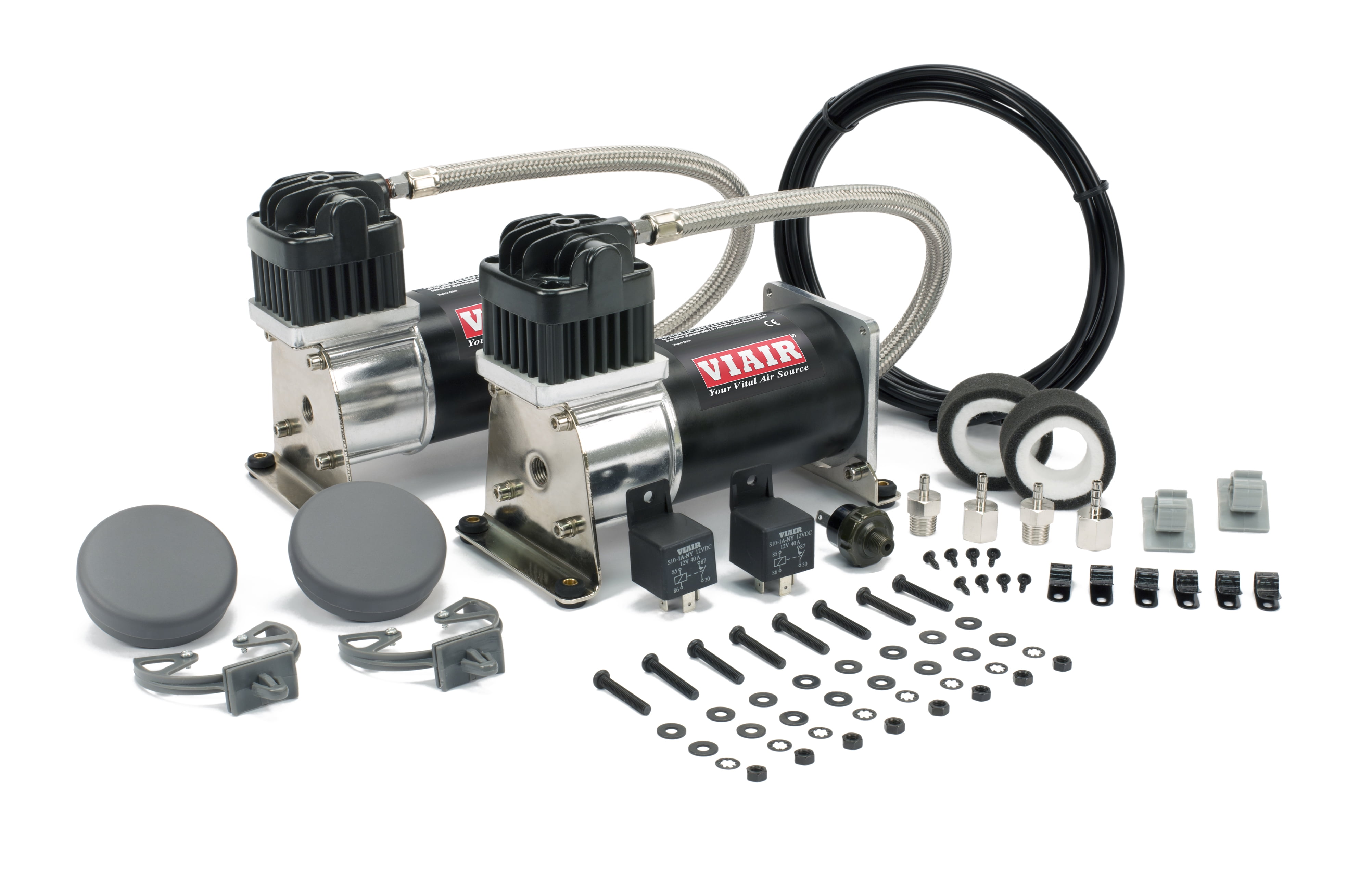 Viair Dual Black on Silver 280C Value Pack,150 28002 - Walmart.com