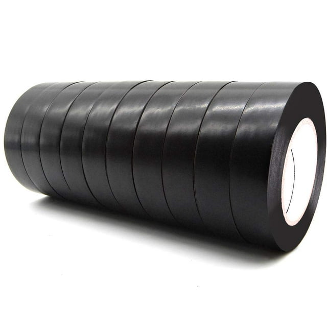 Viaky 10 Rolls Black PVC Electrical Insulation Tapes-Flame Retardant ...