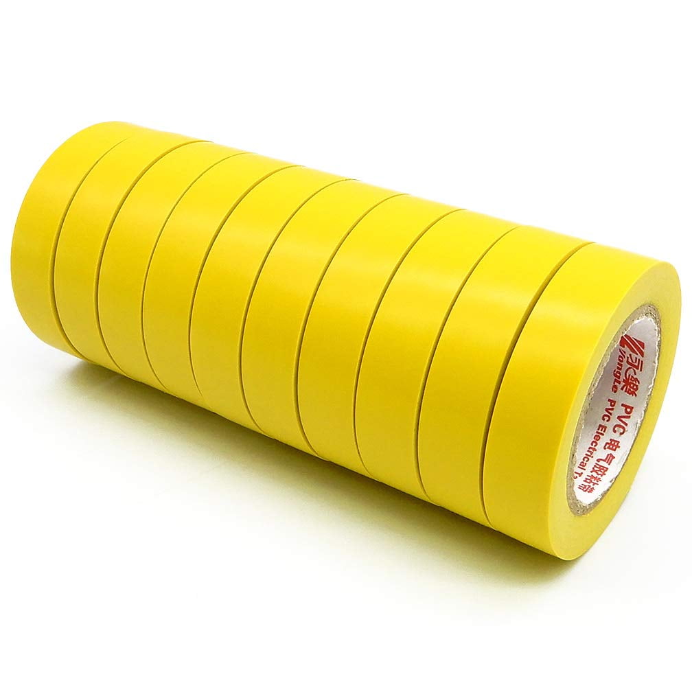 Viaky PVC Electrical Tapes, Yellow Waterproof Insulation, 600 Volts ...