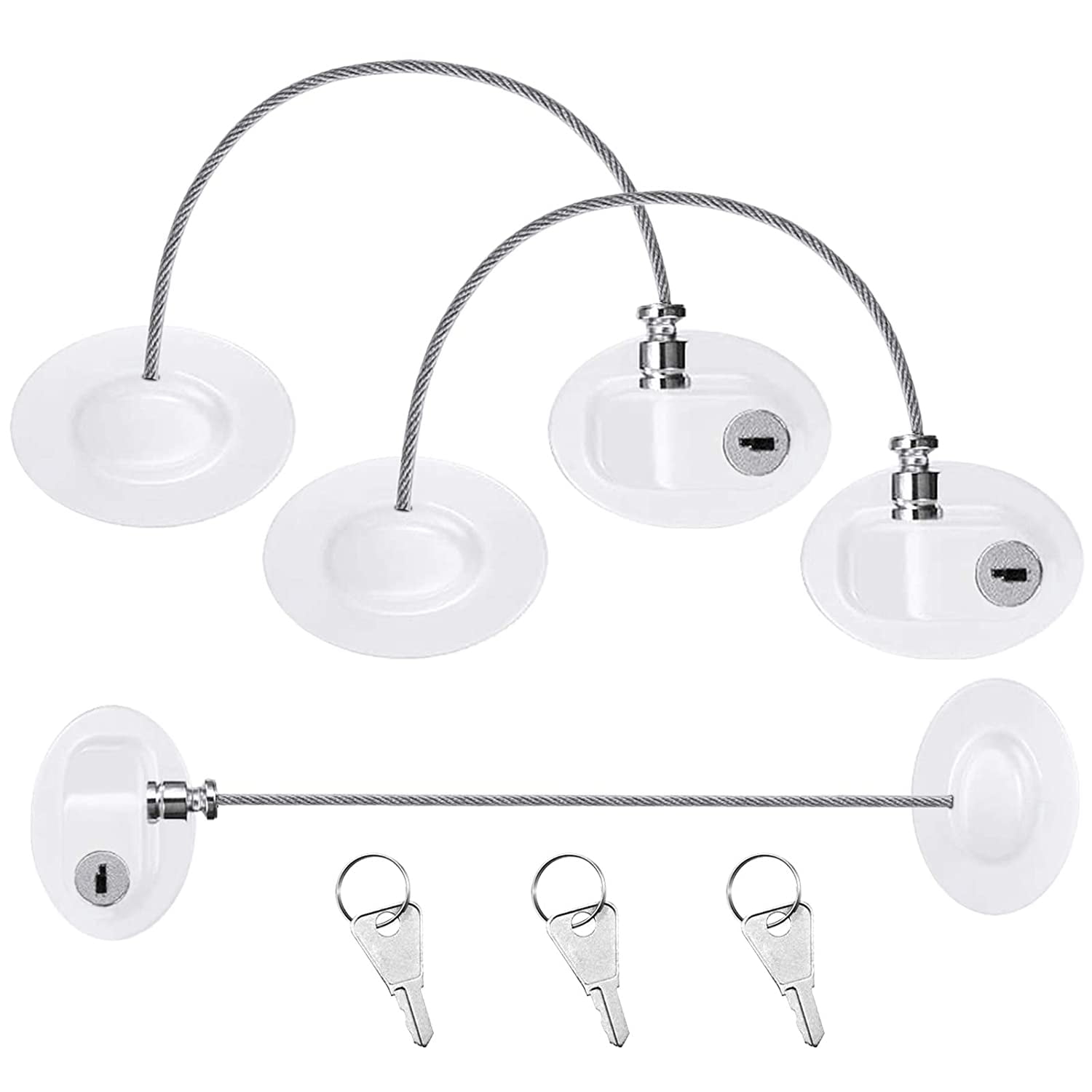 Viaky Child Safety Refrigerator Lock, Cabinet Lock with 3 Keys, Strong ...