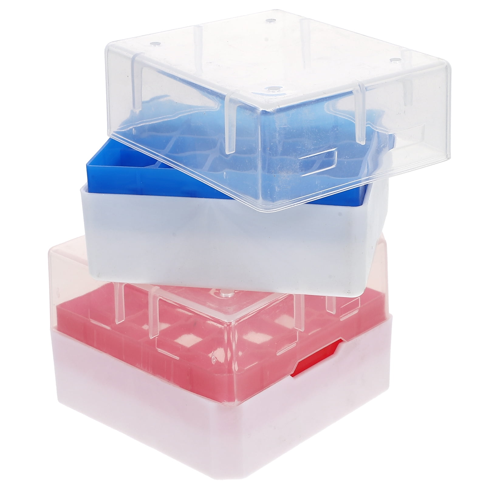 WHAMVOX Sample Storage Box Blue For Home Use 2Pcs 7.5X6.2X5.3In ...