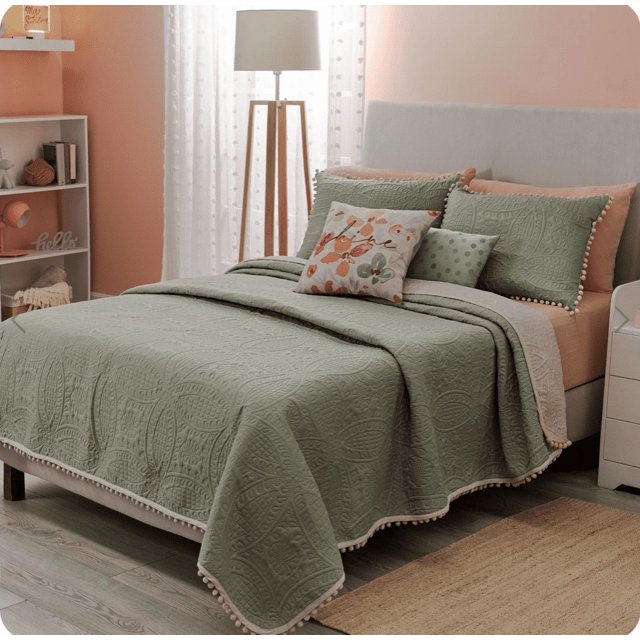 Vianney Jade Queen Size Comforter Set Trendy Room Decor - Walmart.com