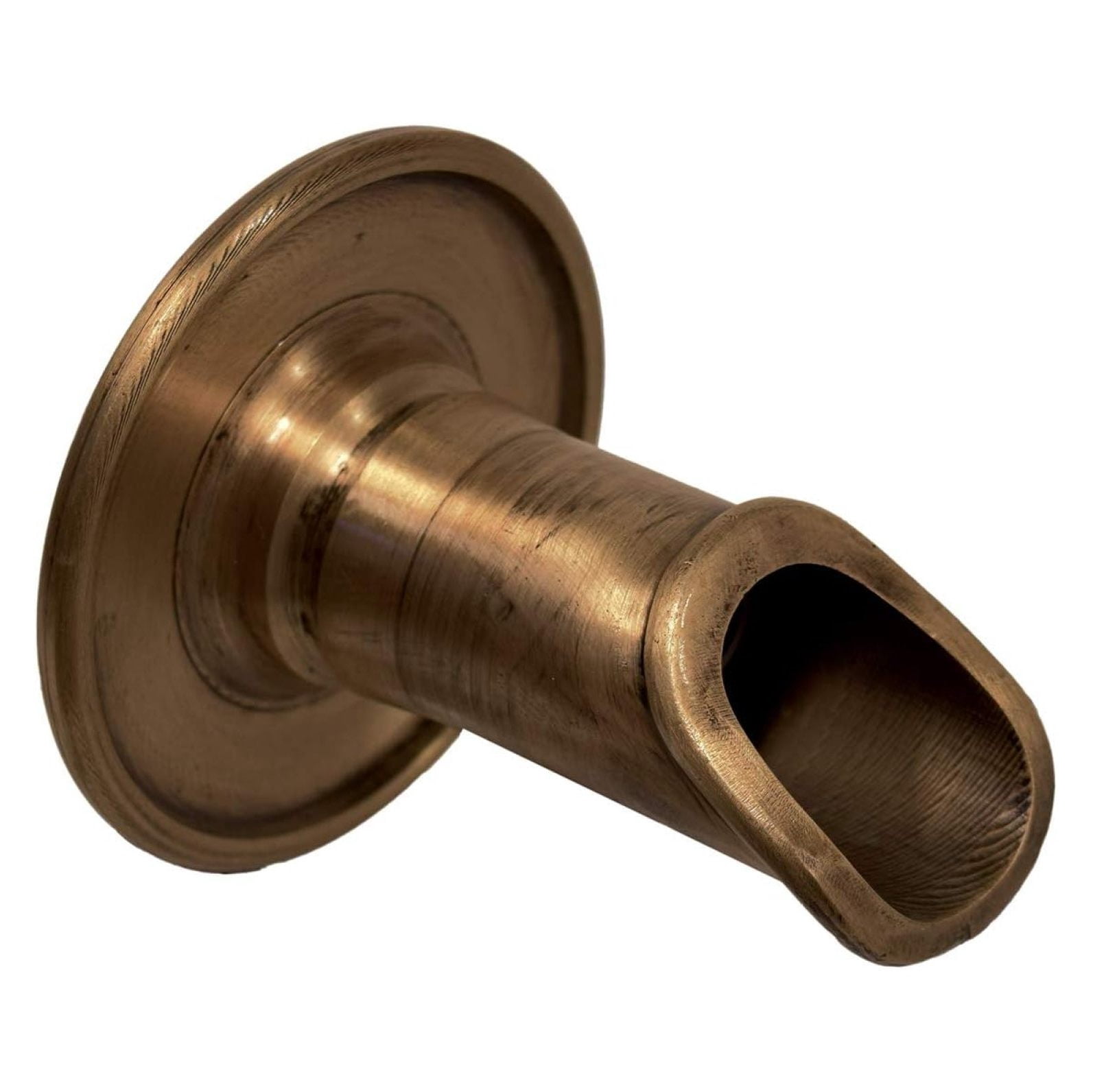 Vianti Falls Brass 2" Antique Accent Wall Spout Scupper with Round Wall ...