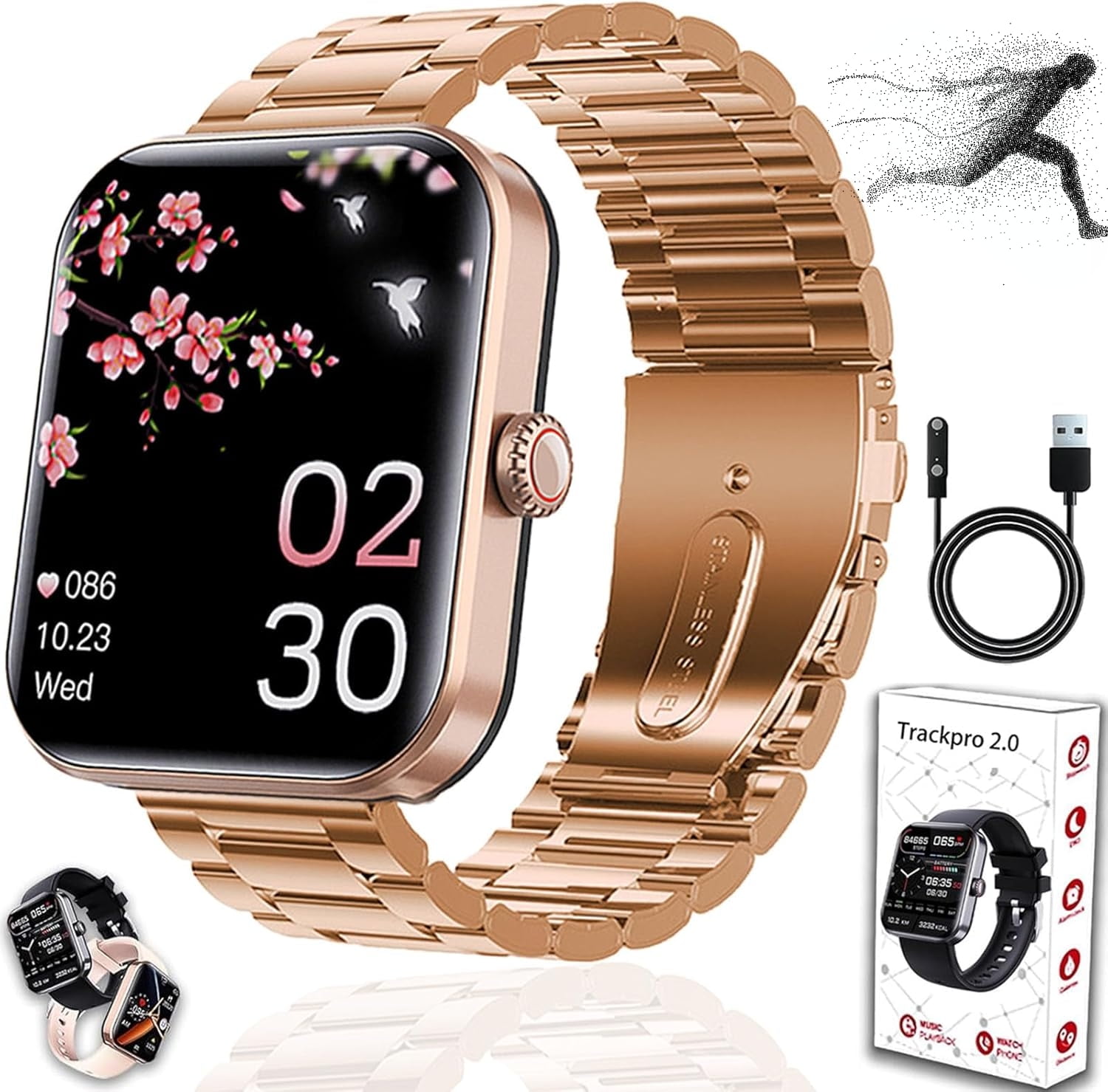 Vianys Trackpro 2.0, Sherum Trackpro 2.0 𝐠𝐥𝐮𝐜𝐨𝐬𝐞 𝐦𝐨𝐧𝐢𝐭𝐨𝐫 Watch, Ribili ...