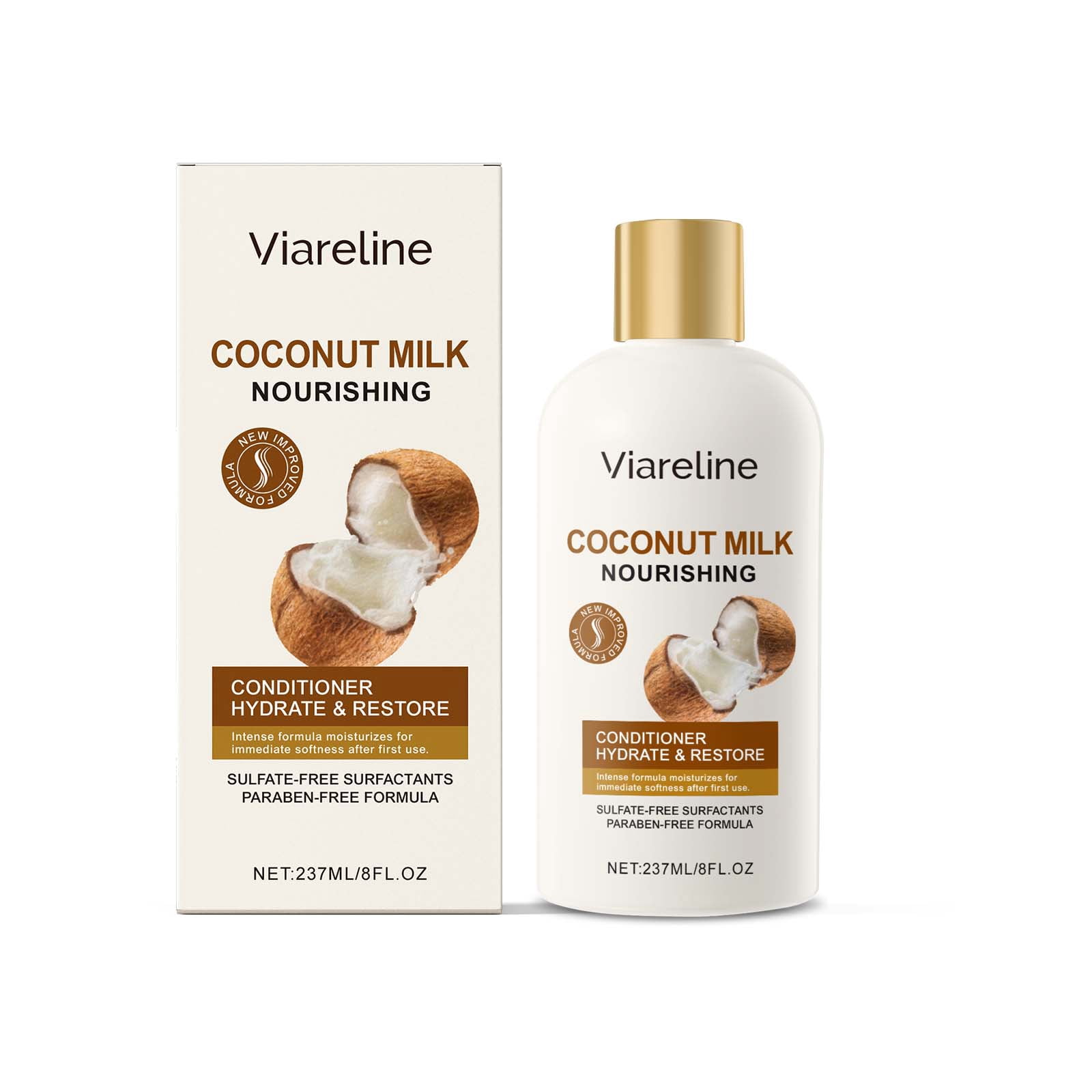Viareline Coconut Milk Conditioner moisturizes, hydrates, detangles ...