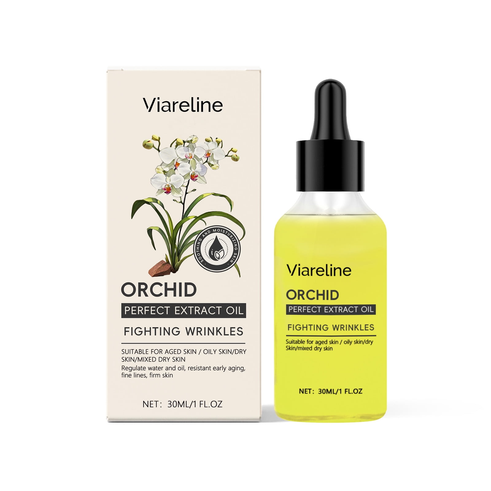 Viareline Orchid Moisturizing Essential Oil Hydrating, brightening, supple lifting, lightening ...