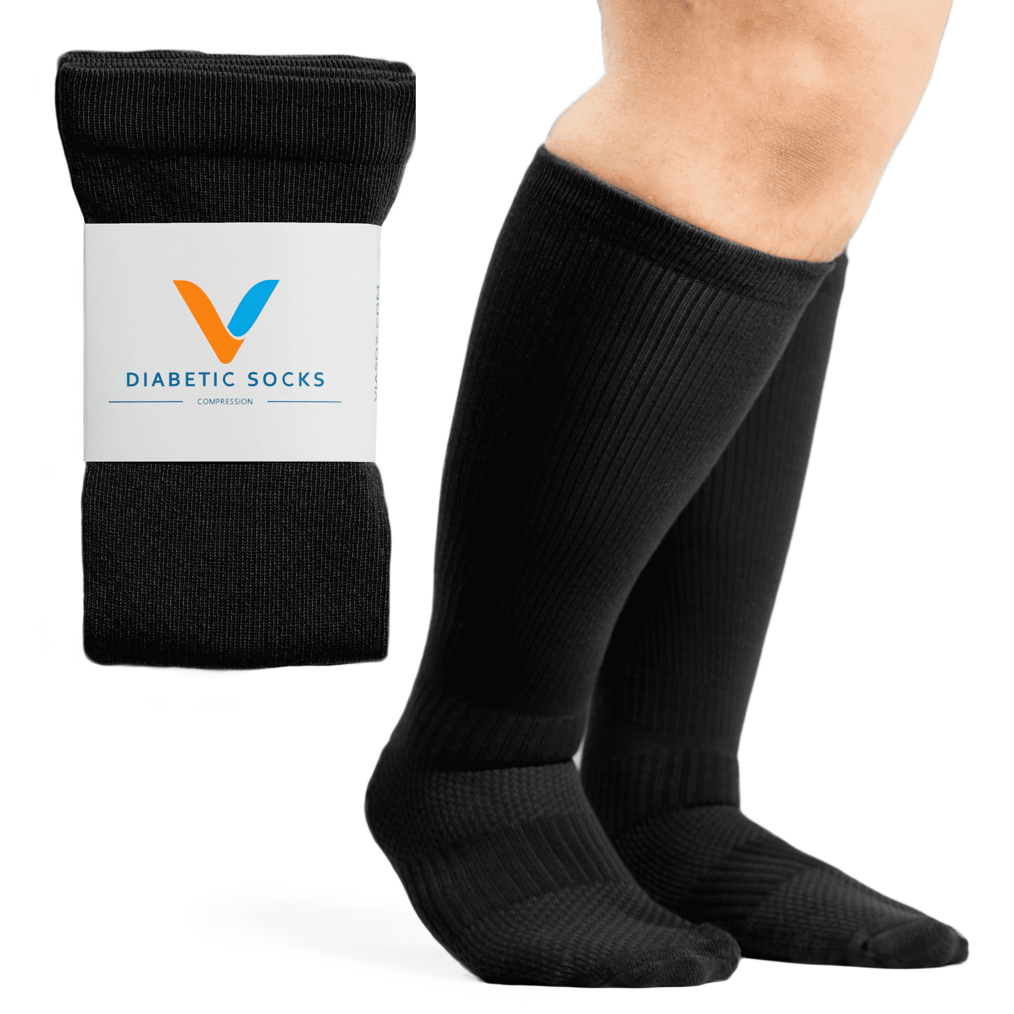 Viasox Compression Socks for Women and Men, Knee High Socks 12-15 mmhg ...