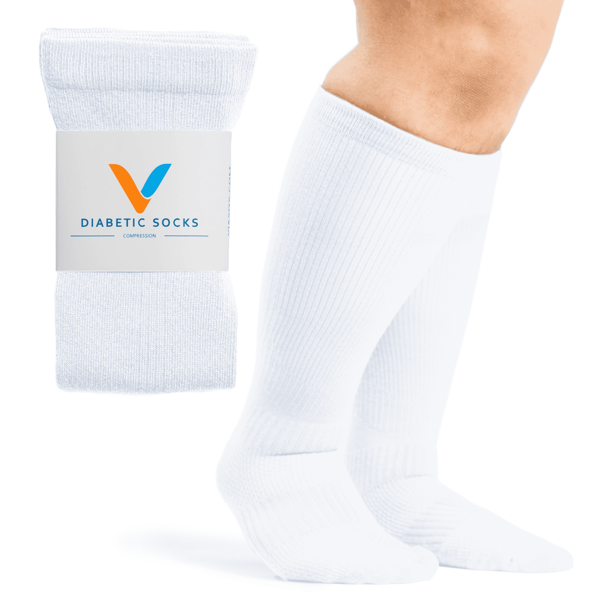 Viasox Compression Socks for Women and Men, Knee High Socks 12-15 mmhg ...
