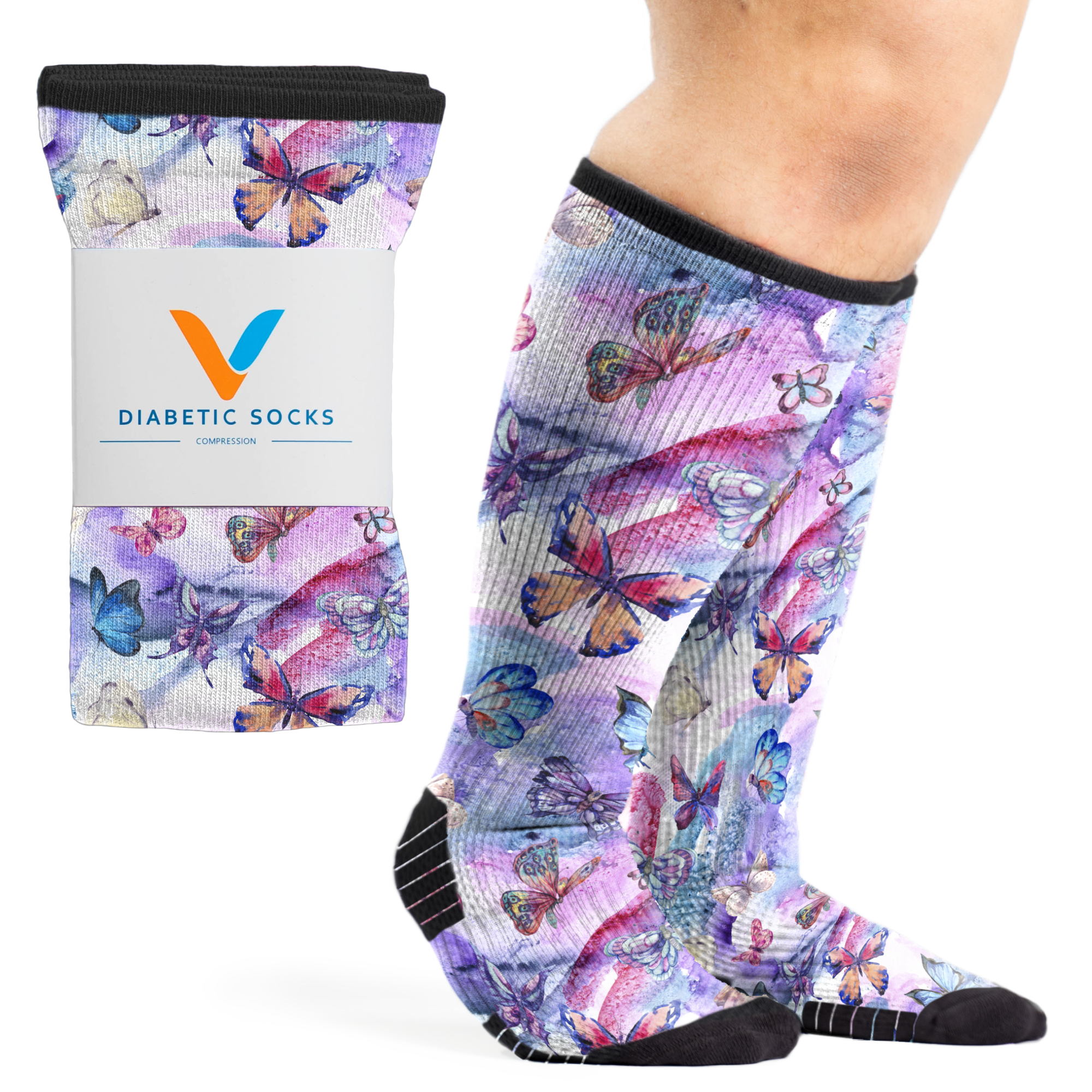 Viasox Compression Socks for Women and Men, Knee High Socks 12-15 mmhg ...