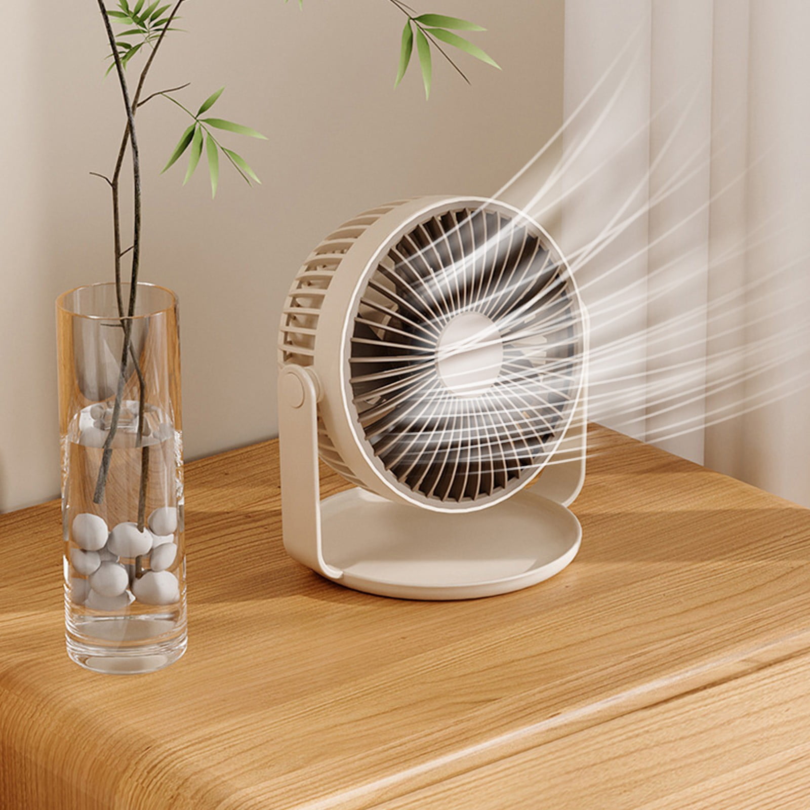 VibHome Battery Operated Fans Countertop Fans Battery Powered Small ...