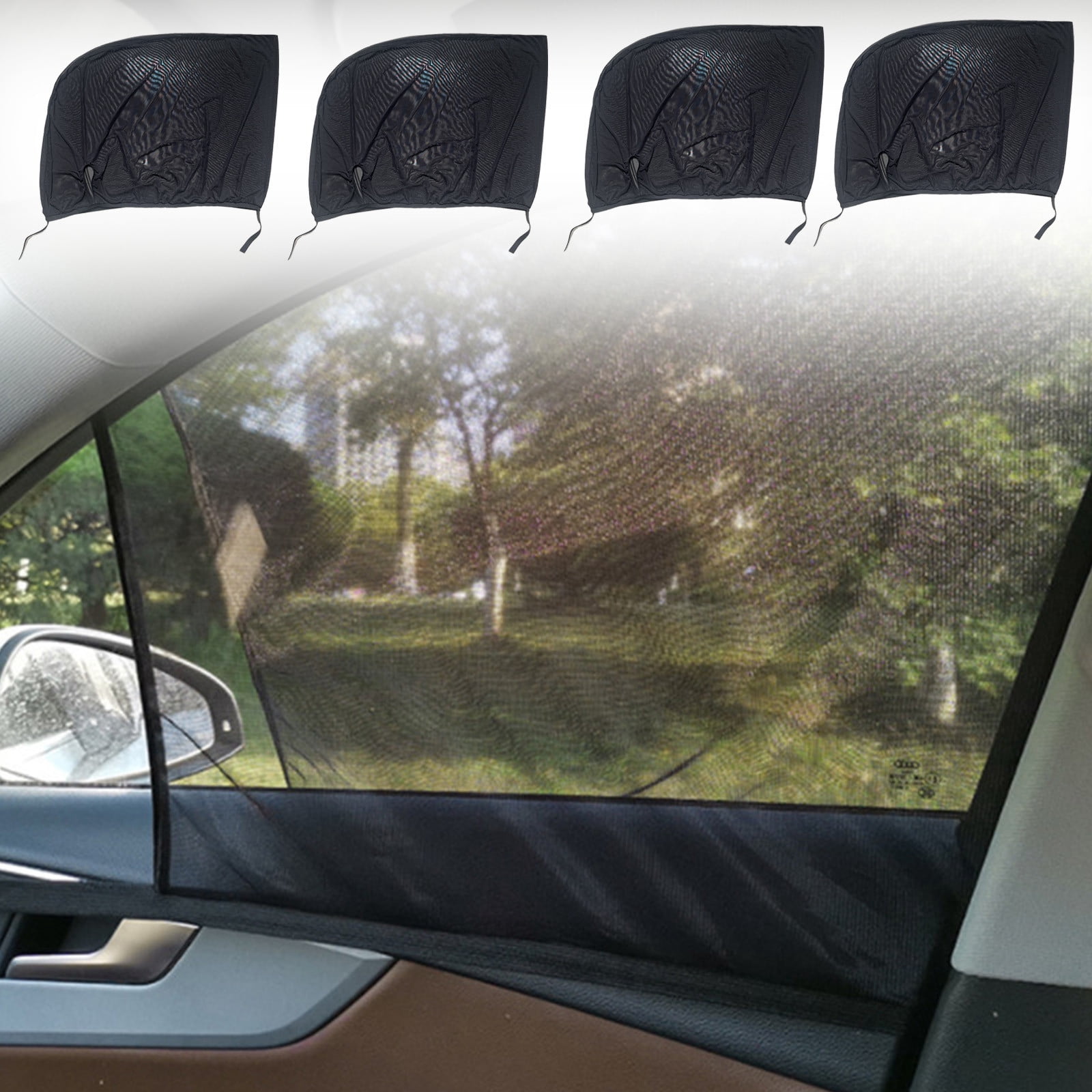 VibHome Car Mosquito Proof Cover Car Mesh Ice Silk High Elasticity Four ...