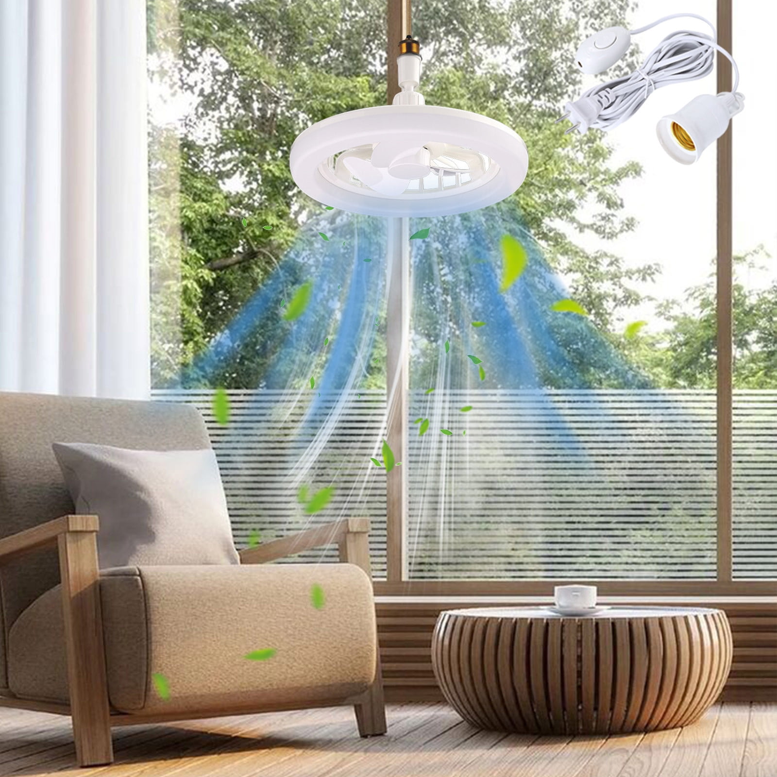 VibHome Clearance Under 10$! Ceiling Fan With Lights Enclosed Low Fan ...