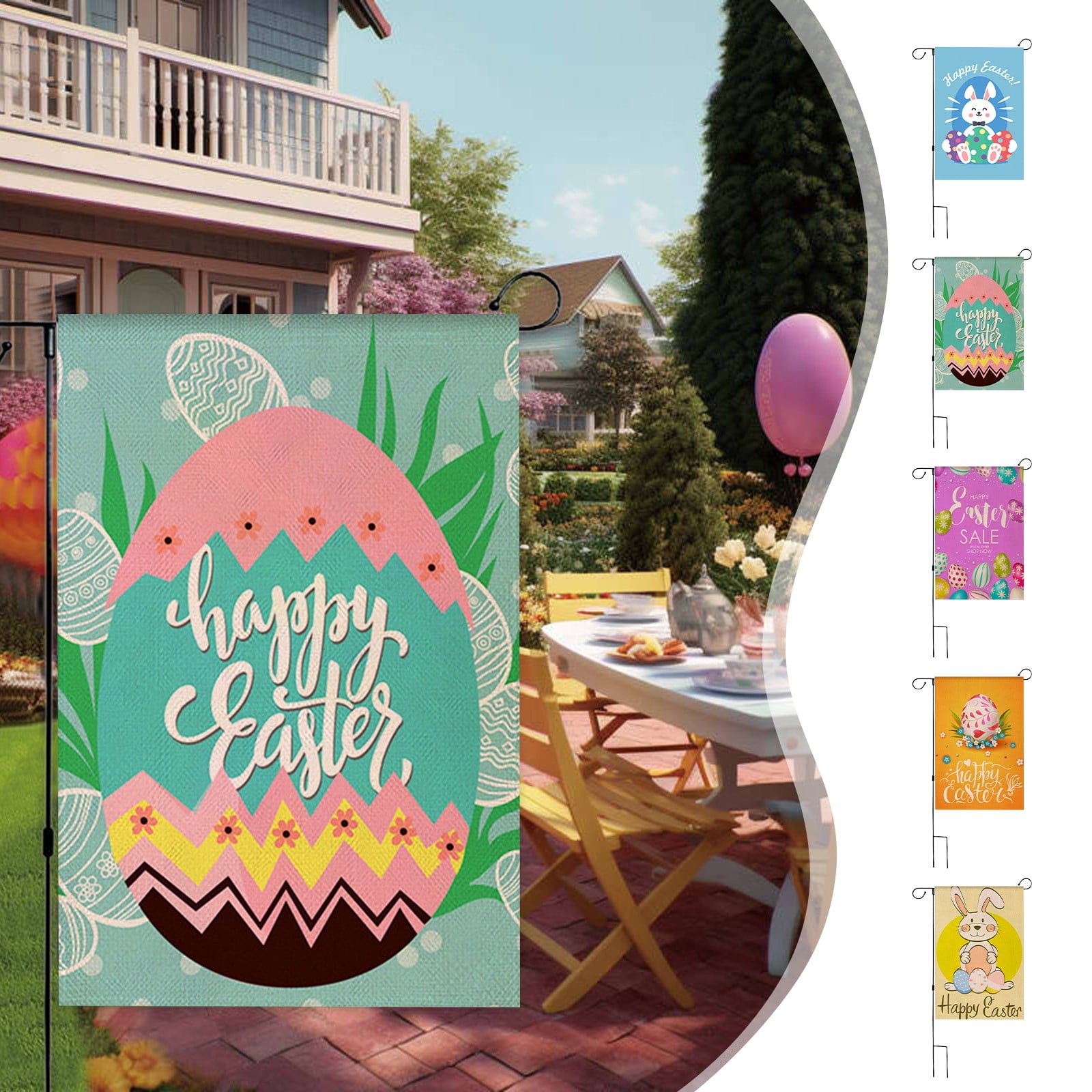VibHome Easter Banners & Garands Easter Day Ambience Decoration Gardens ...
