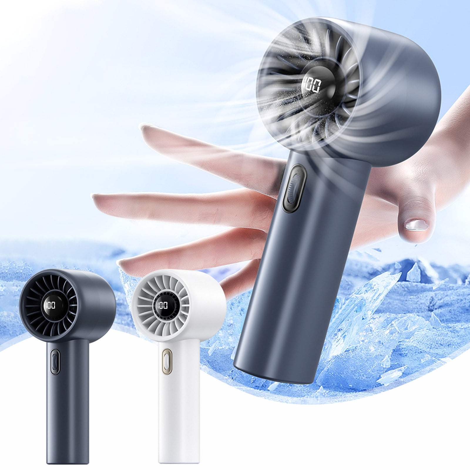 VibHome Handheld Fans New Digital Display 100 Speed Fans Handheld ...