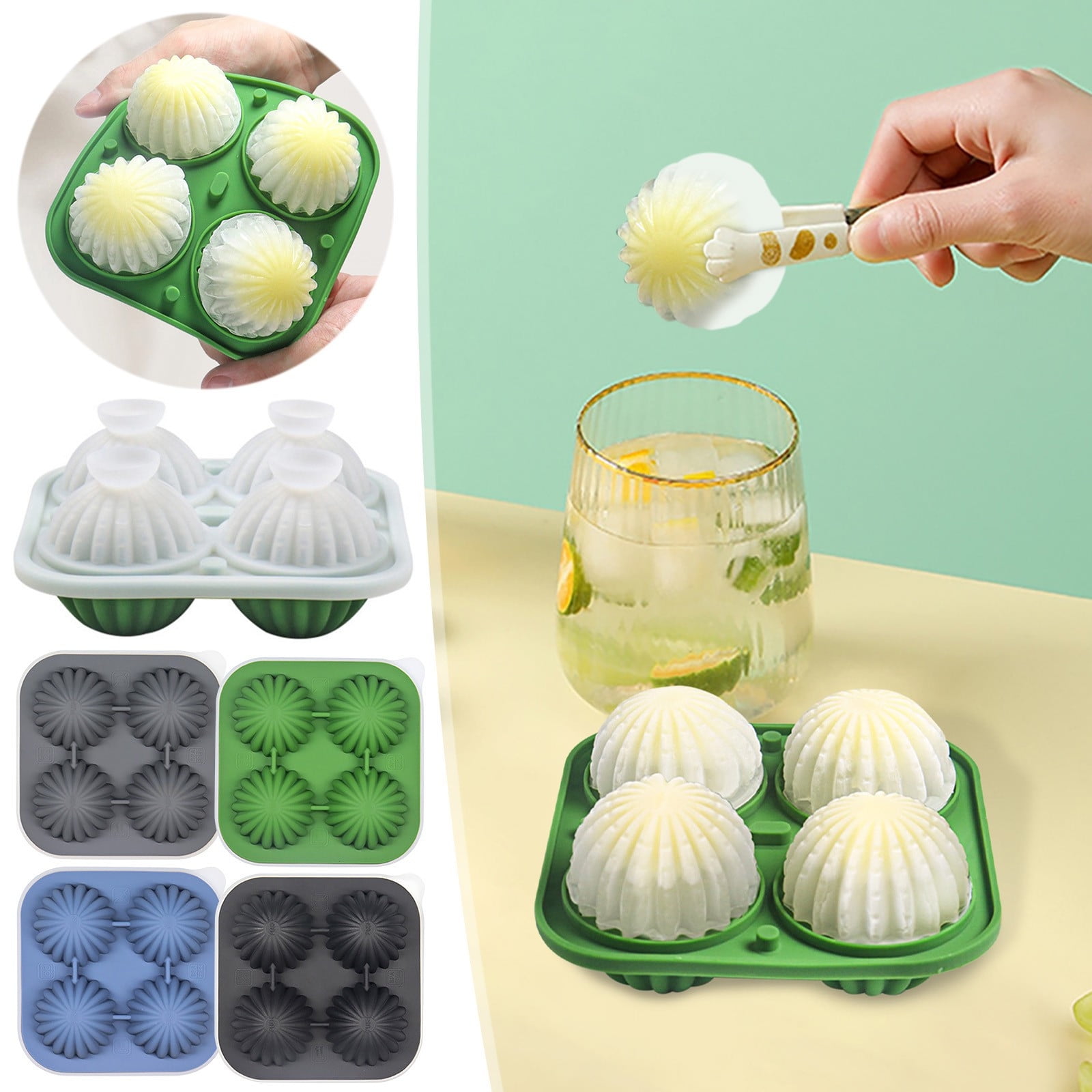 VibHome Ice Trays for Freezer,Pressing Ice Box With 32 Compartments For ...