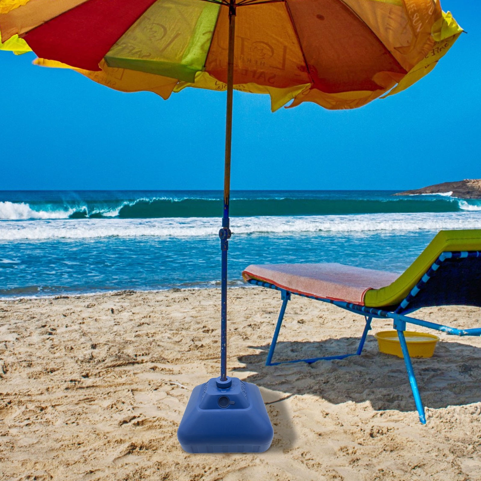 VibHome Outdoor SunShade Umbrella Water Injection Base Sun Umbrella ...