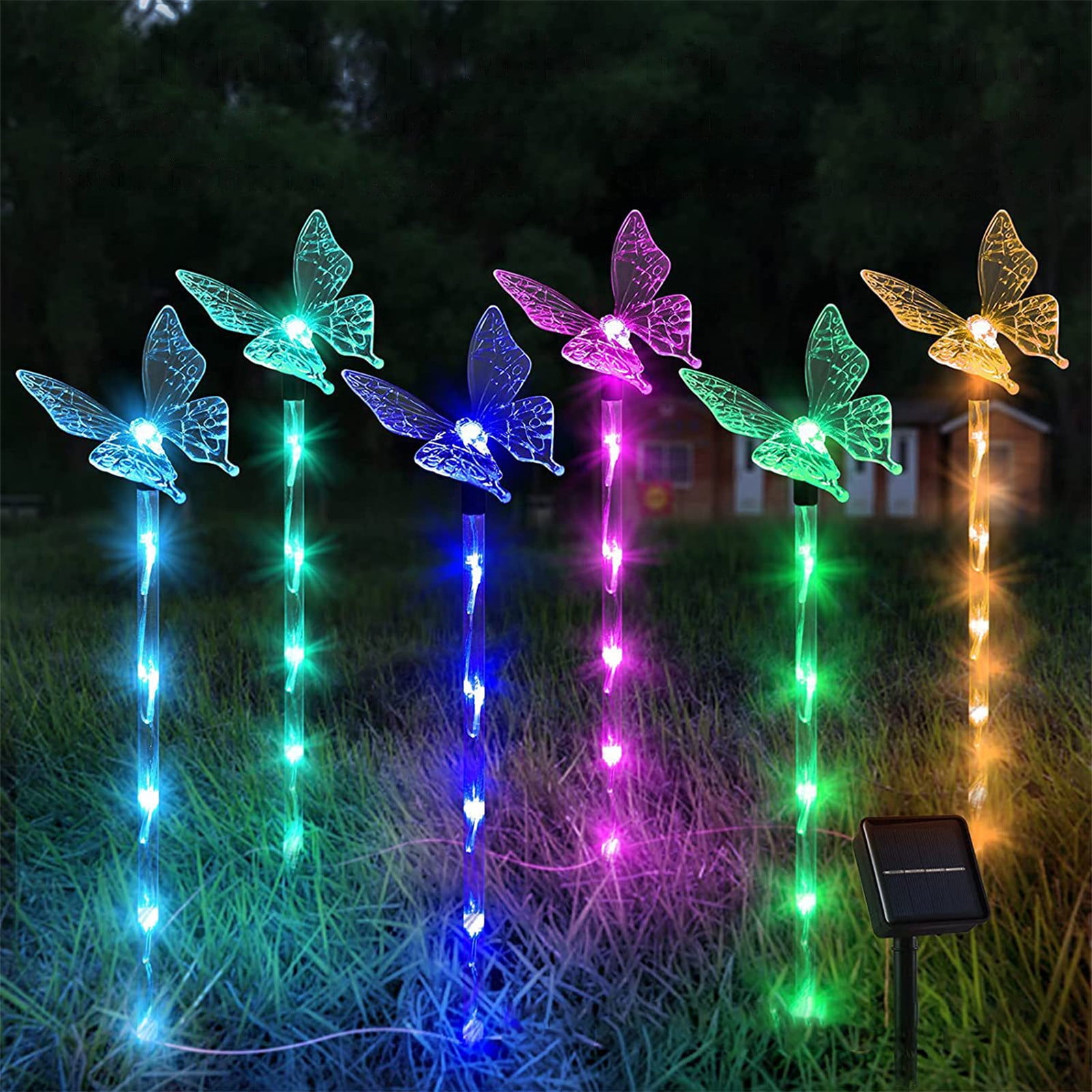 Kmdttou Solar Lights Outdoor Decorations Solar Powered Butterflies ...
