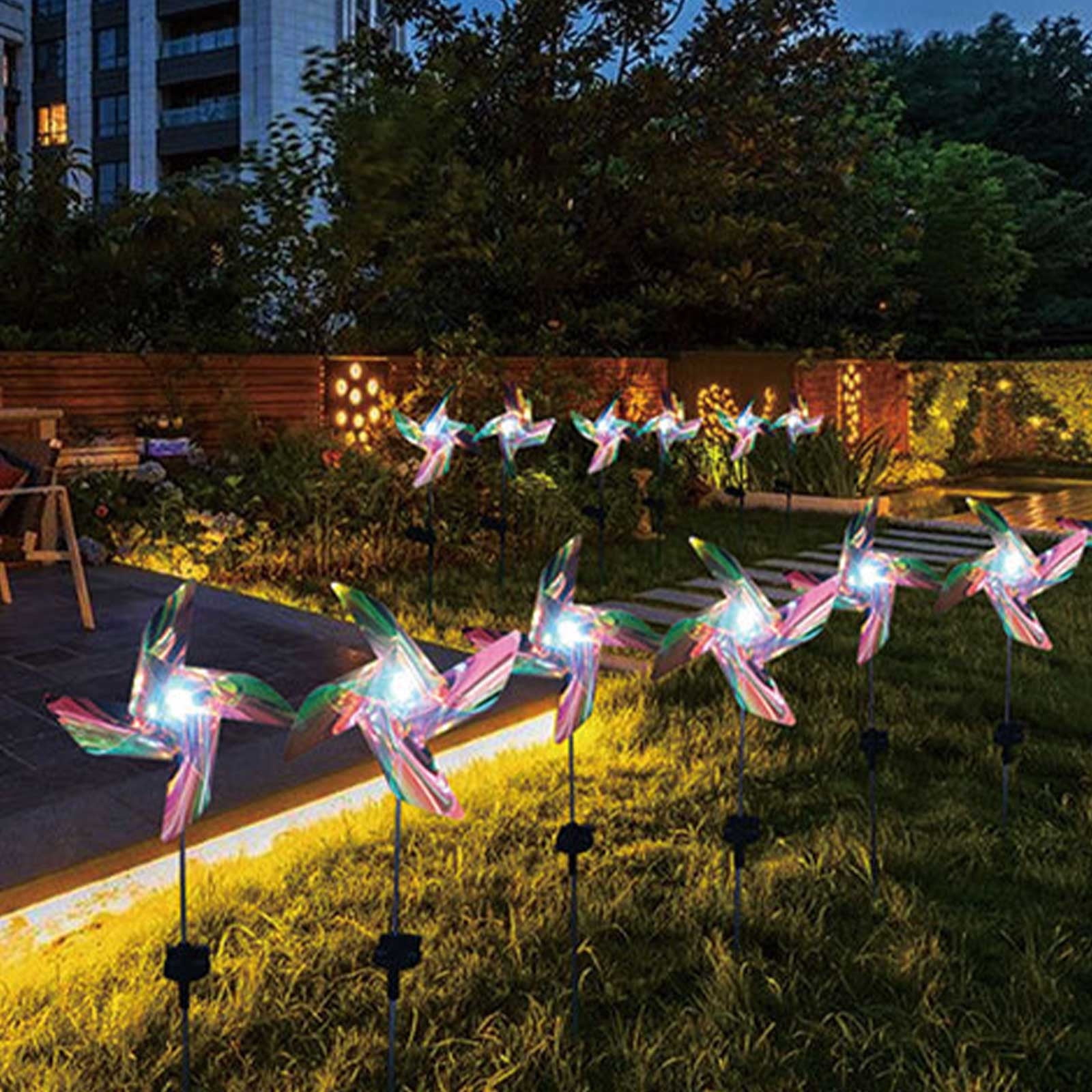 Kmdttou Solar Lights Outdoor Solar Pendant Lamp, Windmill Solar Energy ...